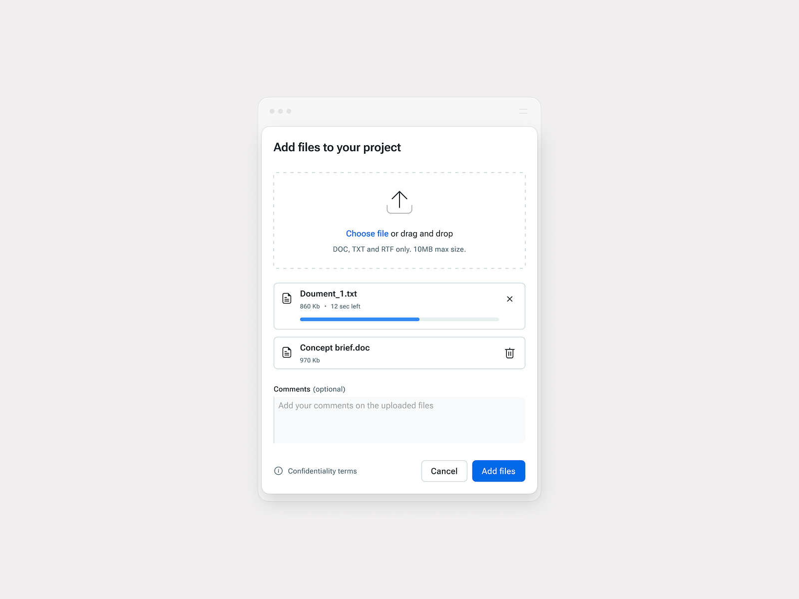 Upload modal by Stand (UI) on Dribbble