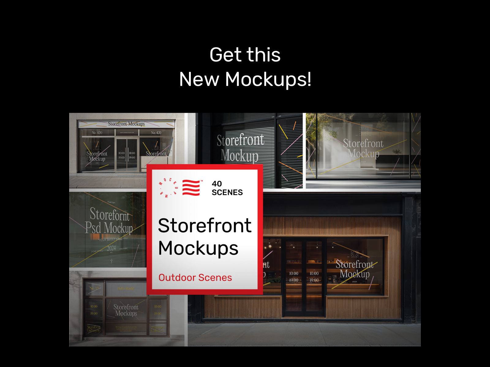 Storefront Mockups PSD scenes by Mr.Mockup™ on Dribbble