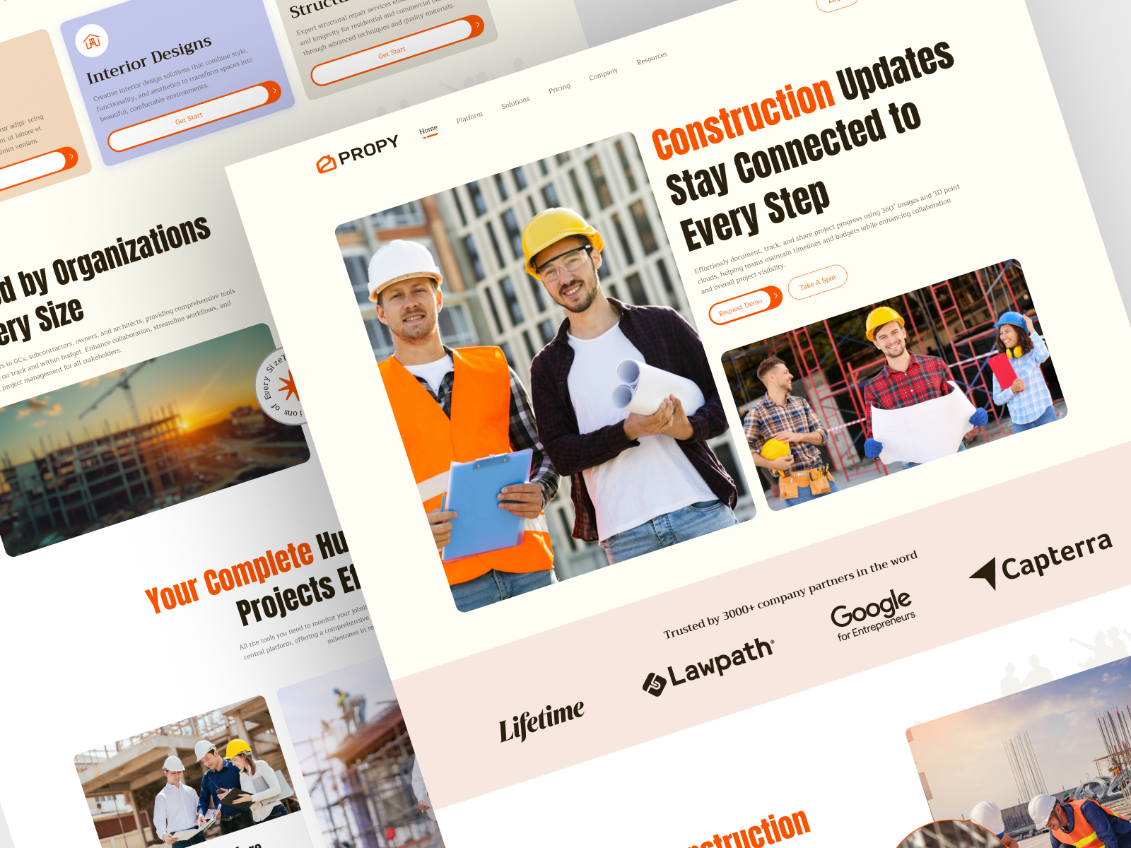 Construction landing page by UI Azmir Sheikh on Dribbble