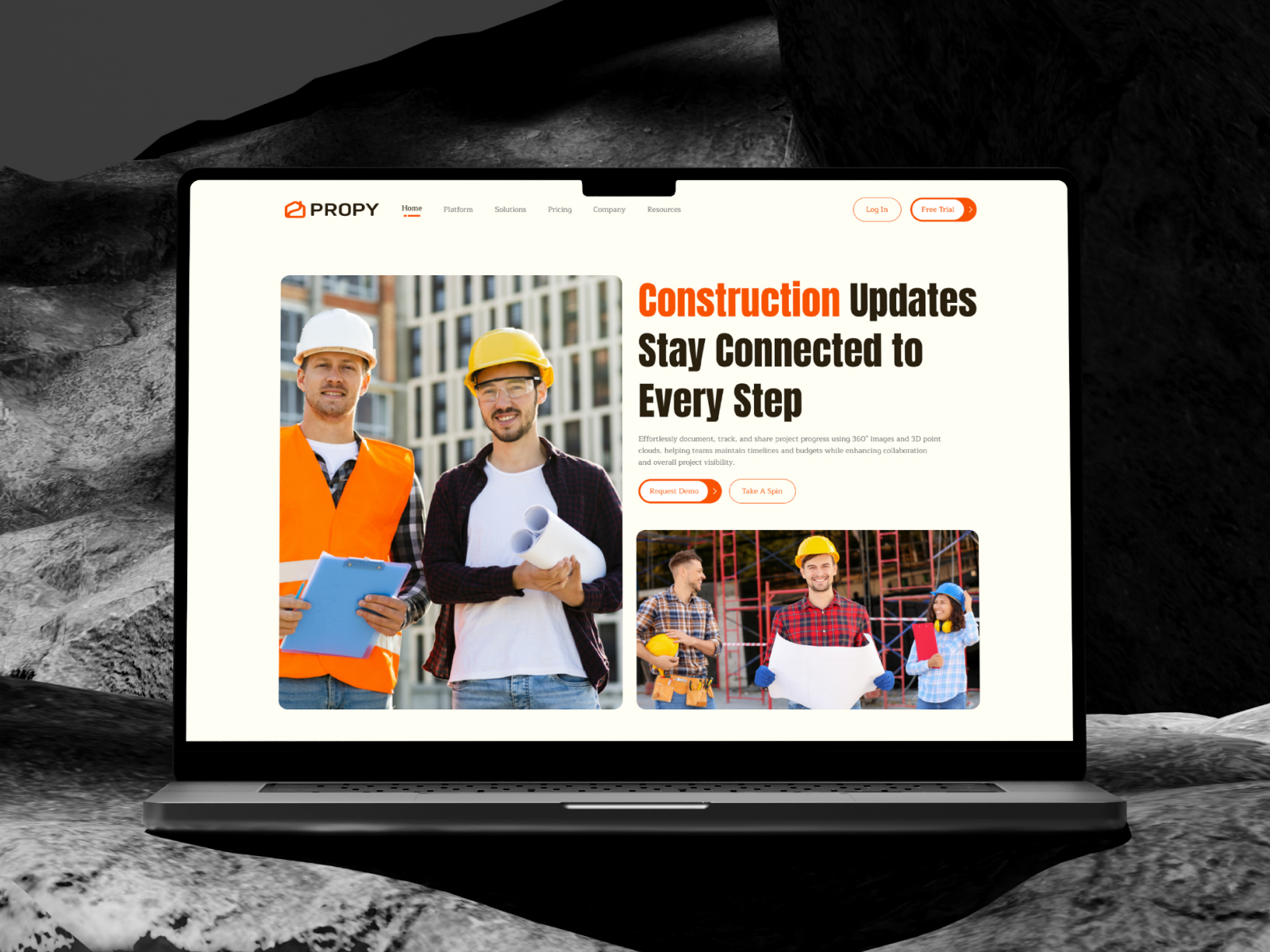 Construction landing page by UI Azmir Sheikh on Dribbble