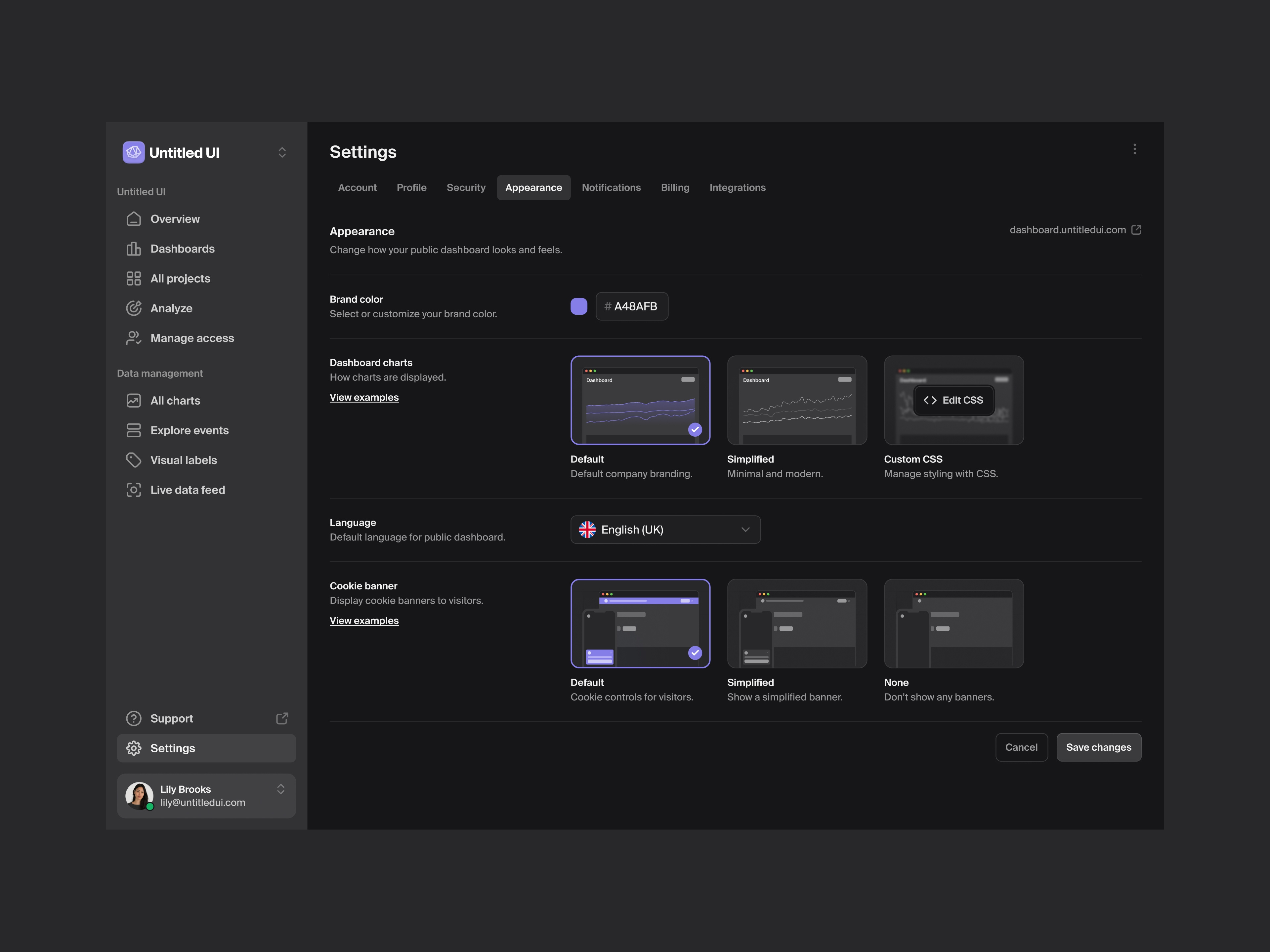 Appearance settings — Untitled UI by Jordan Hughes® on Dribbble