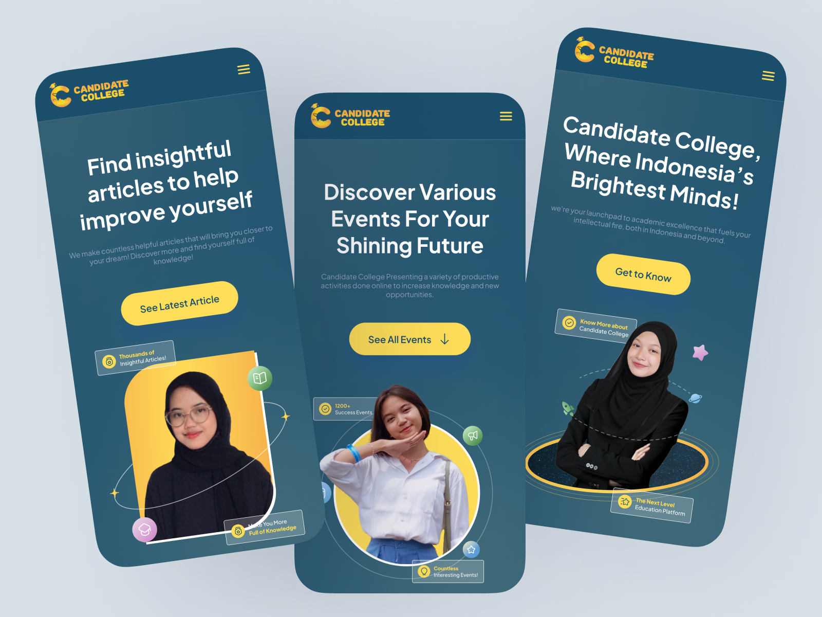 🌐 Candidate College Main Website Design 🌐 by Fajar Shiddiq on Dribbble