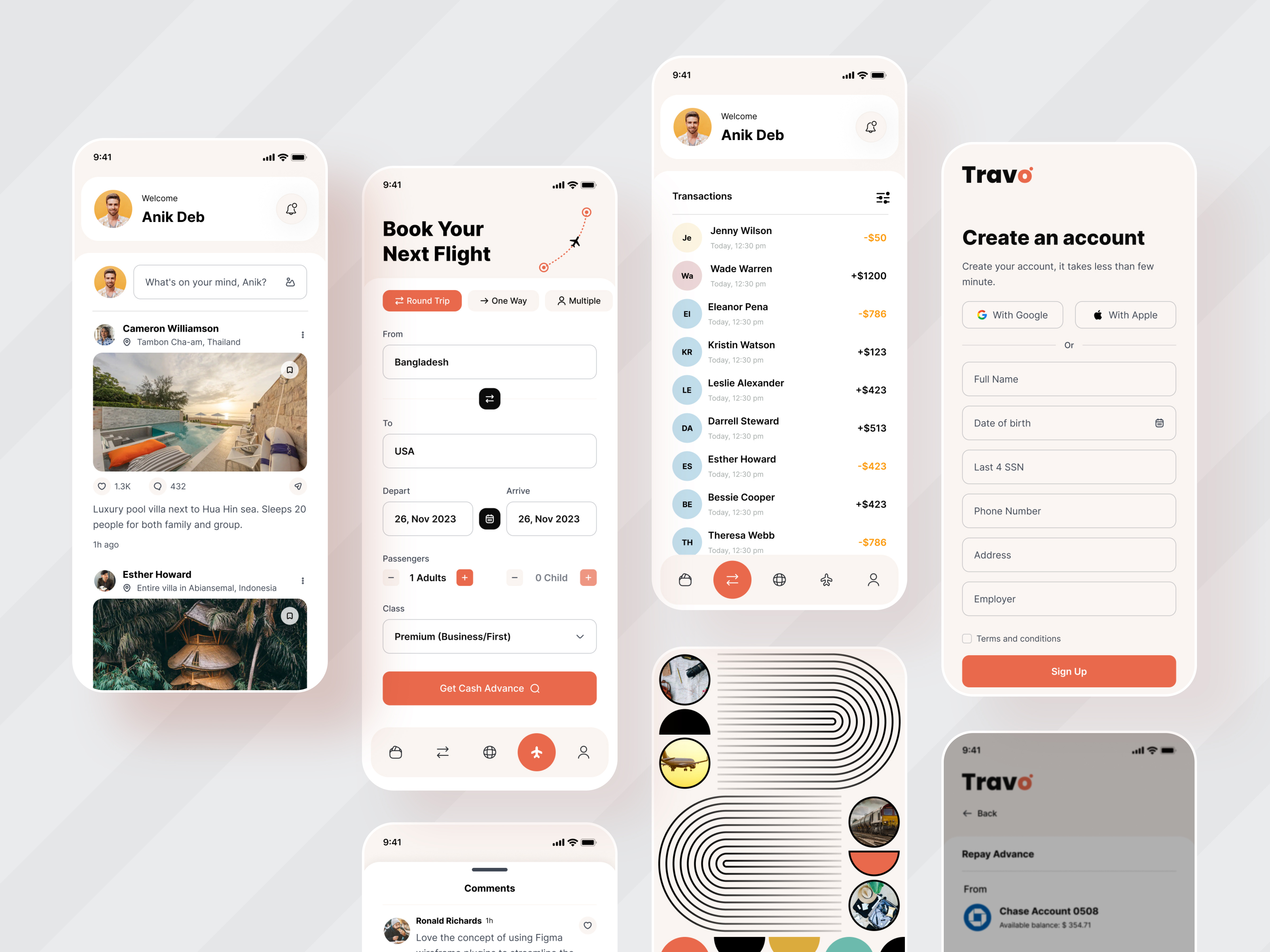 Comprehensive Travel App UI Design by Anik Deb on Dribbble