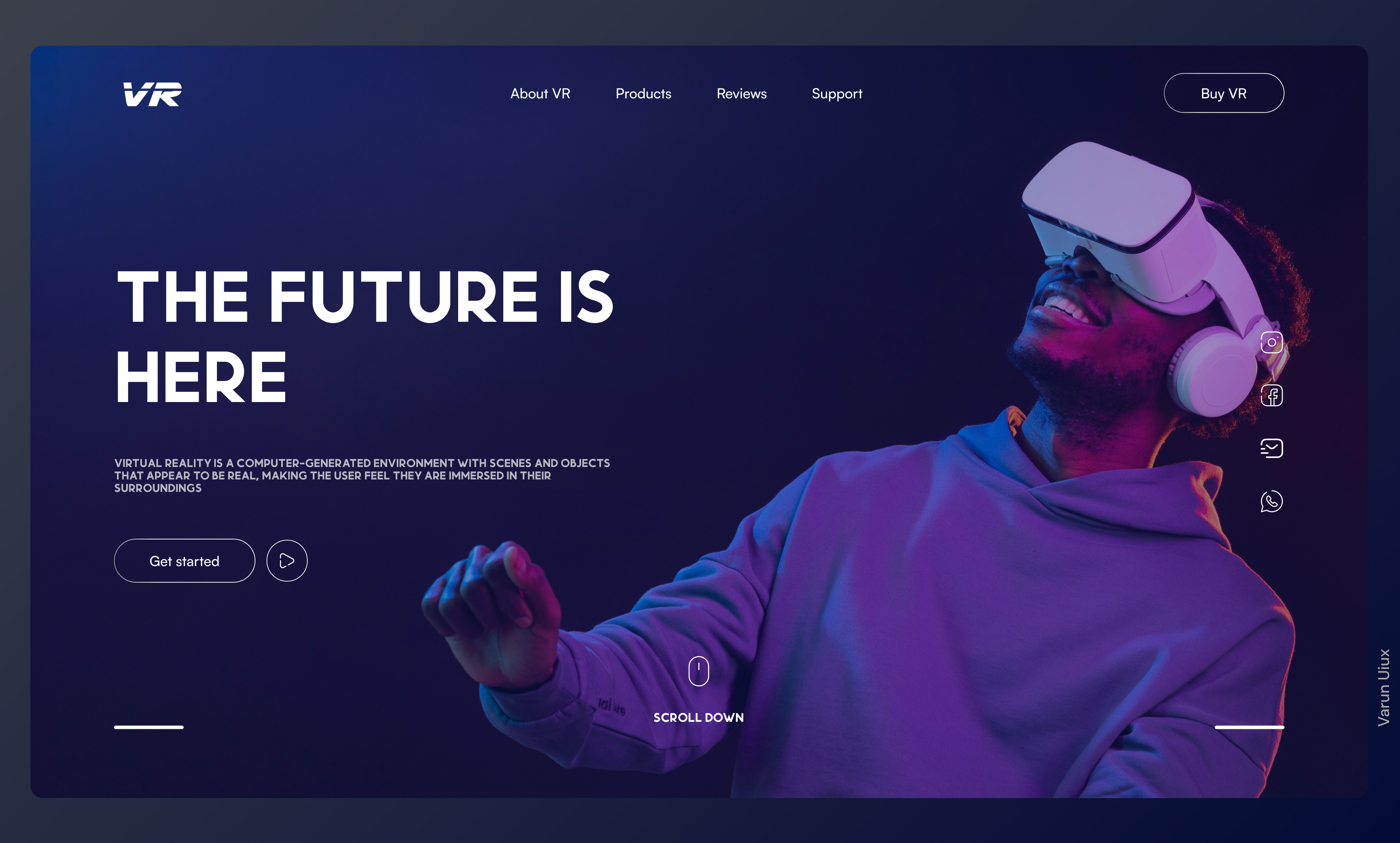 VR Landing page UI Design by Varun Av on Dribbble