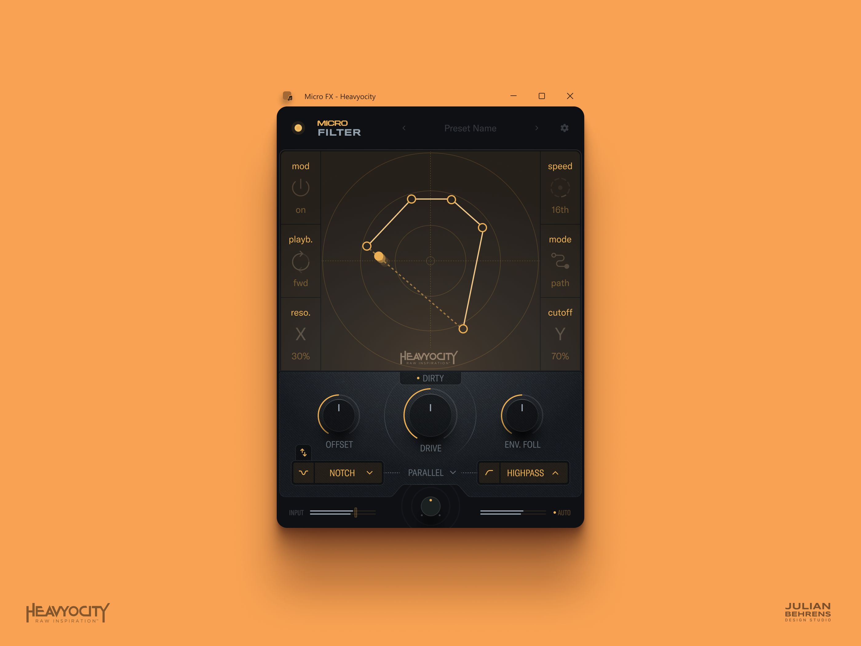 Micro FX - Heavyocity (VST plugin GUI) by Julian Behrens on Dribbble