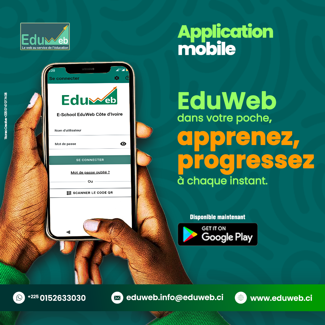 App promo for EduWeb.ci by TOURE ISSIAKA on Dribbble