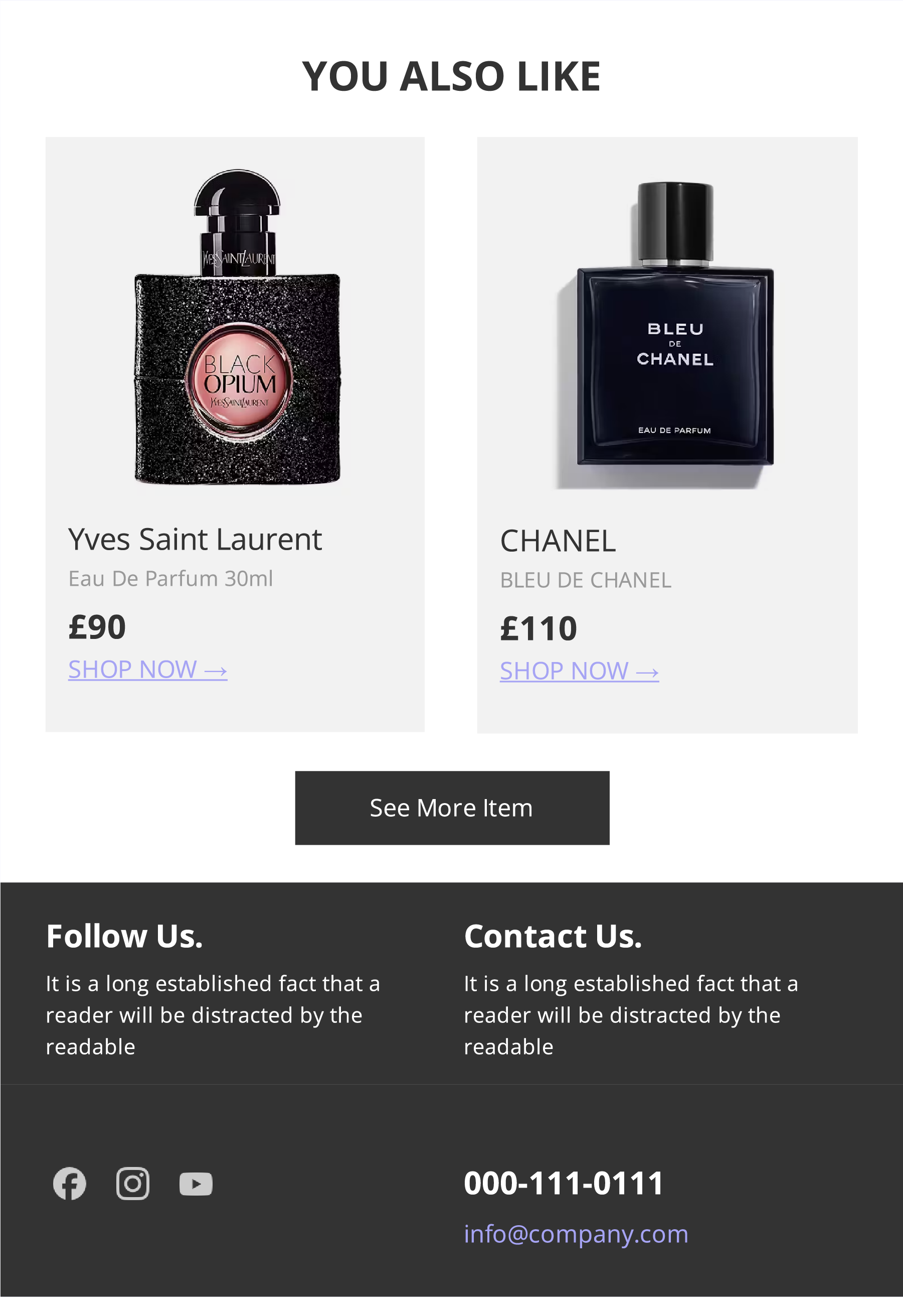 Fragrance Sales Email Design by Abdulahi Omotayo on Dribbble