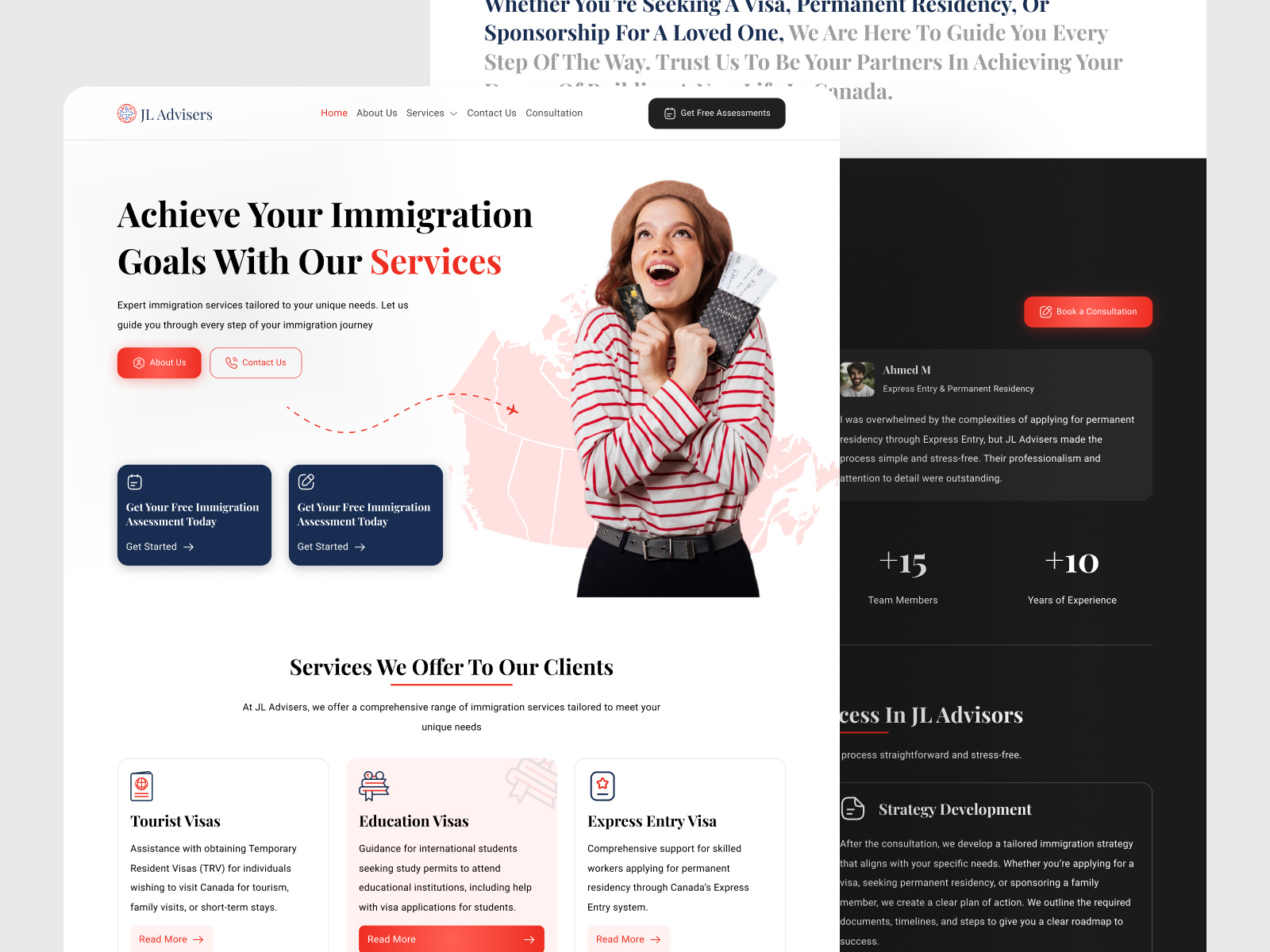 Immigration Law Firm Landing Page Website by Amir Baghestani for Rokin Studio Team on Dribbble