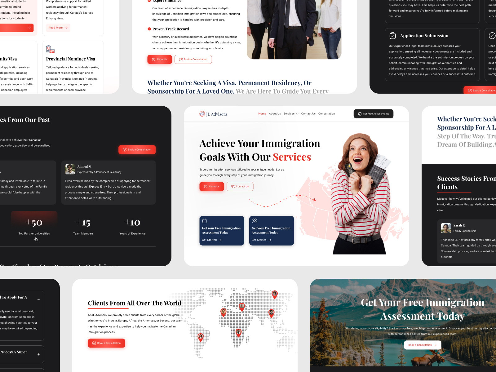 Immigration Law Firm Landing Page Website by Amir Baghestani for Rokin Studio Team on Dribbble