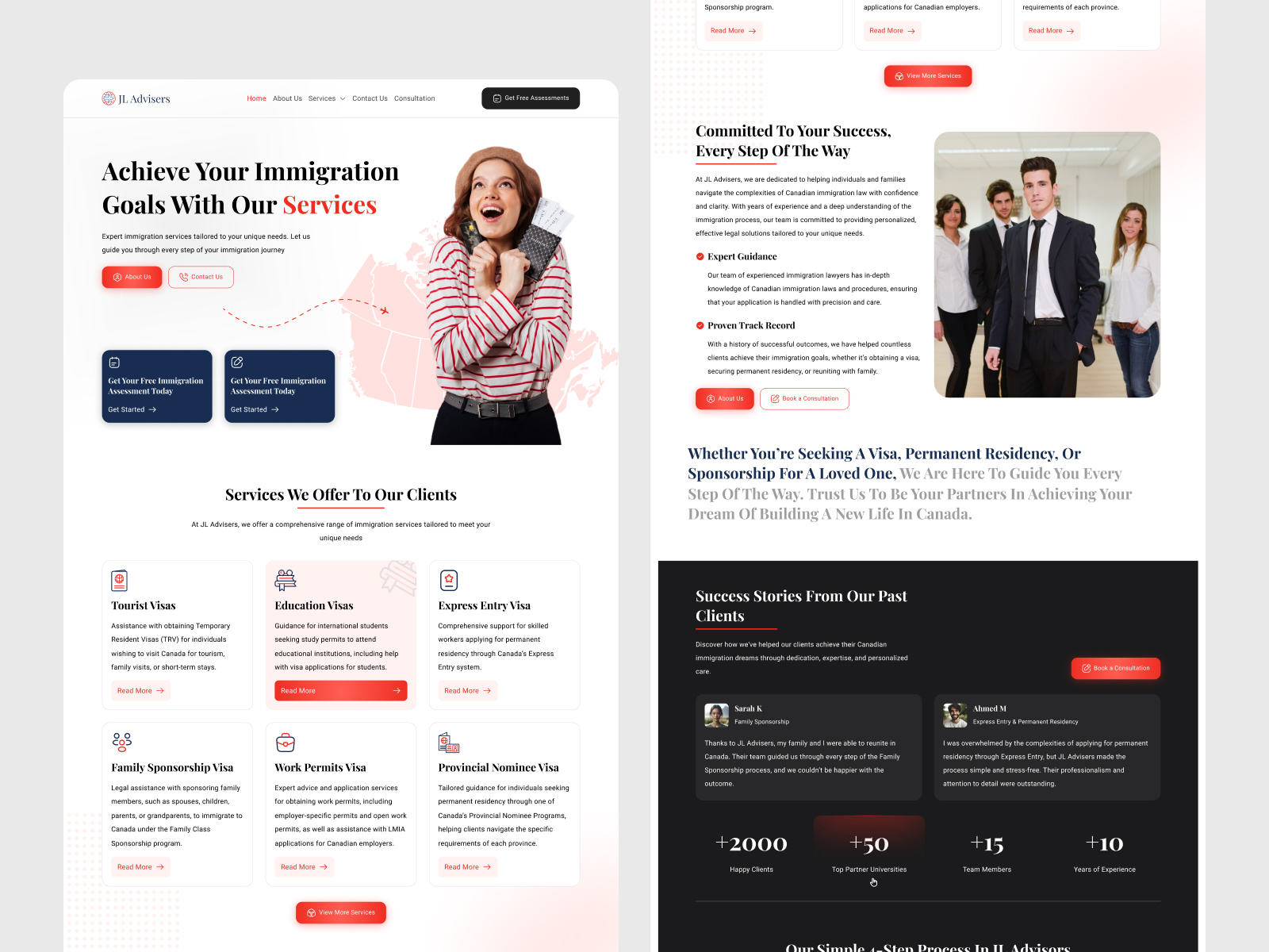 Immigration Law Firm Landing Page Website by Amir Baghestani for Rokin Studio Team on Dribbble