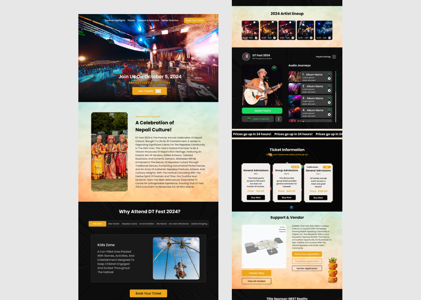 Festival Landing Page designs, themes, templates and downloadable ...