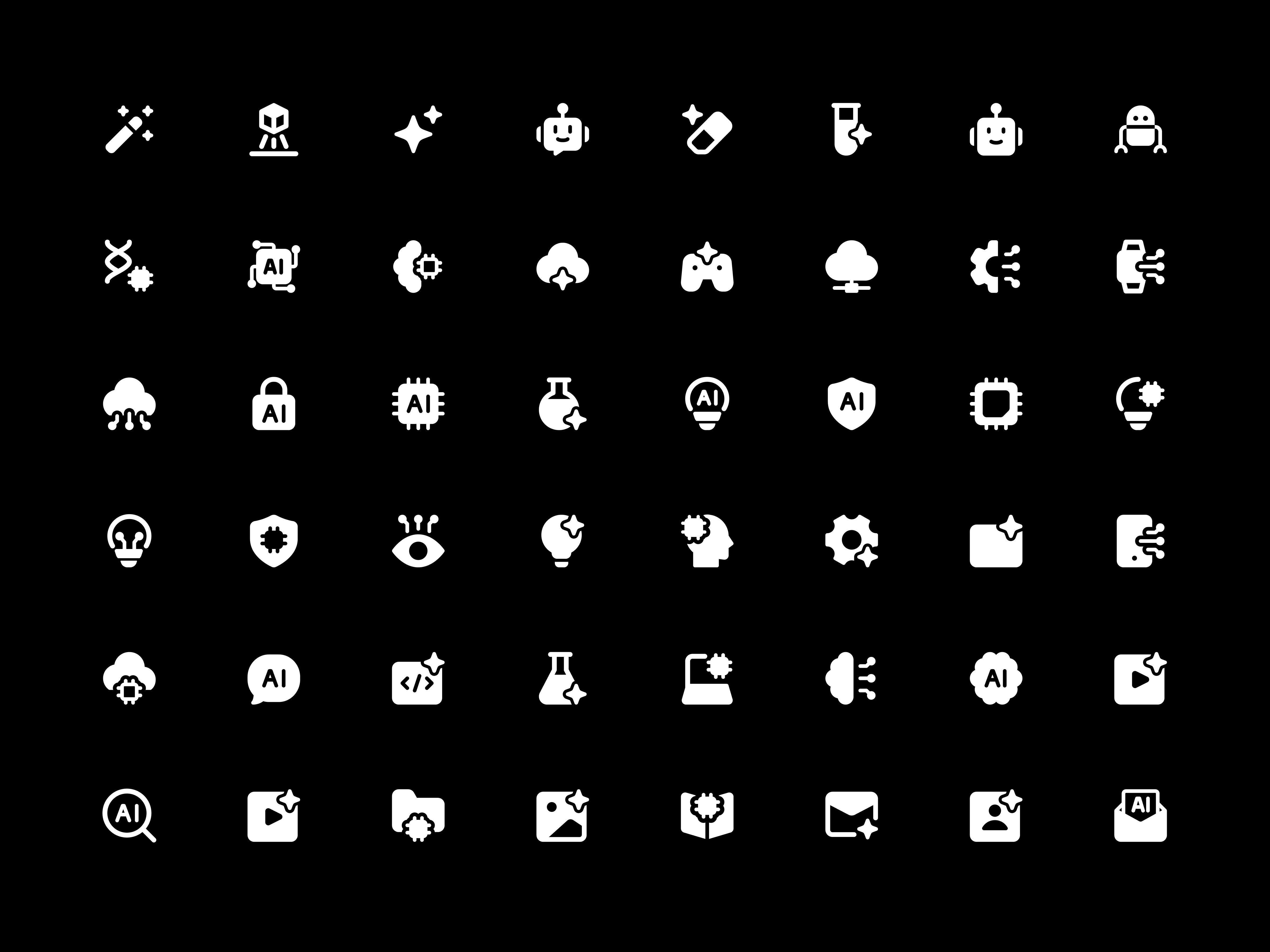 AI Solid Icons by Hugeicons on Dribbble