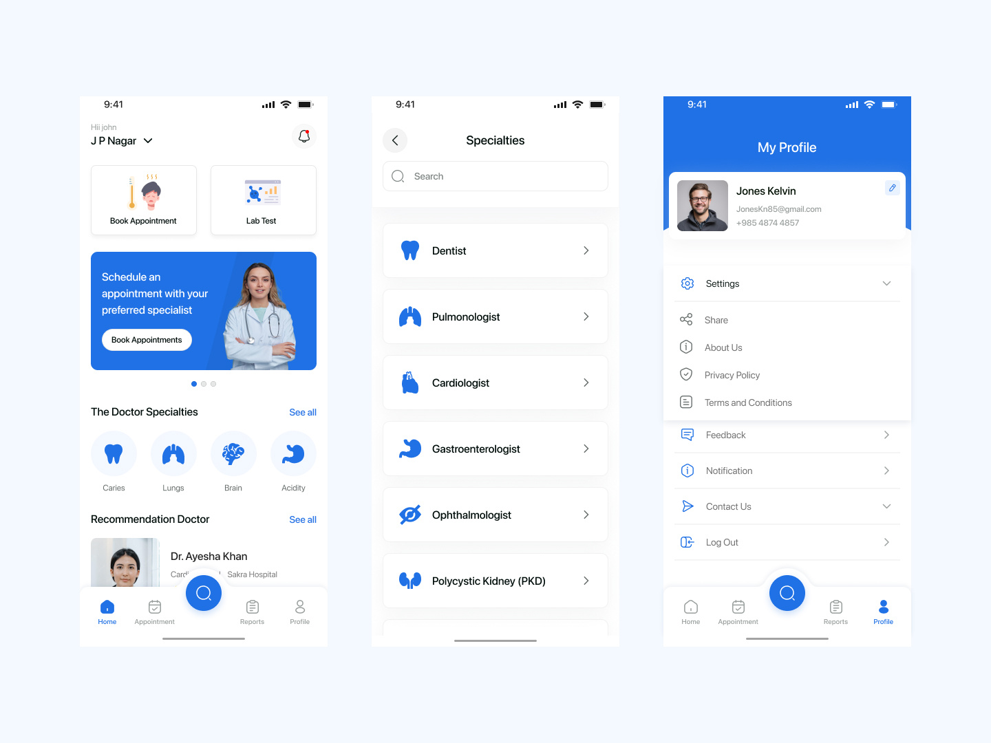 health management Service - Sakra Hospital App design by Nirvish Patel ...