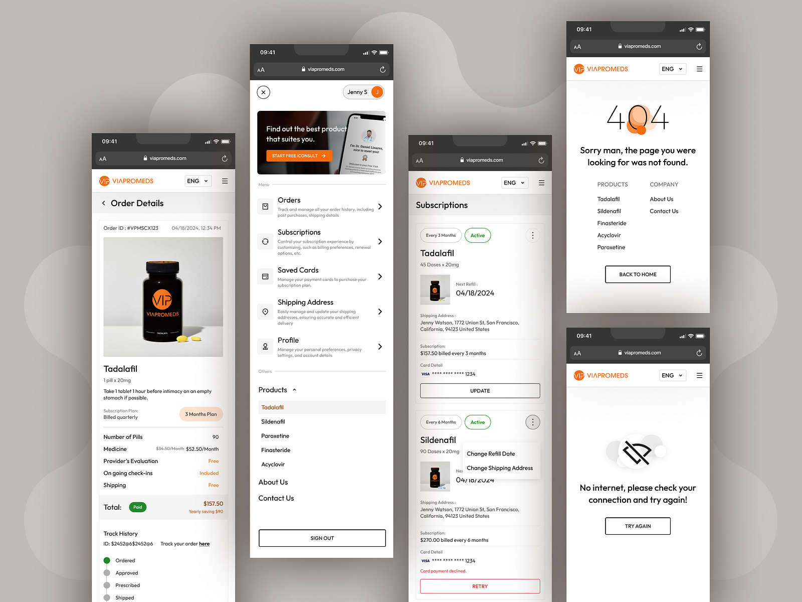 Viapromeds - Package & Order (Mobile UI) by Tech Holding UX for Tech ...