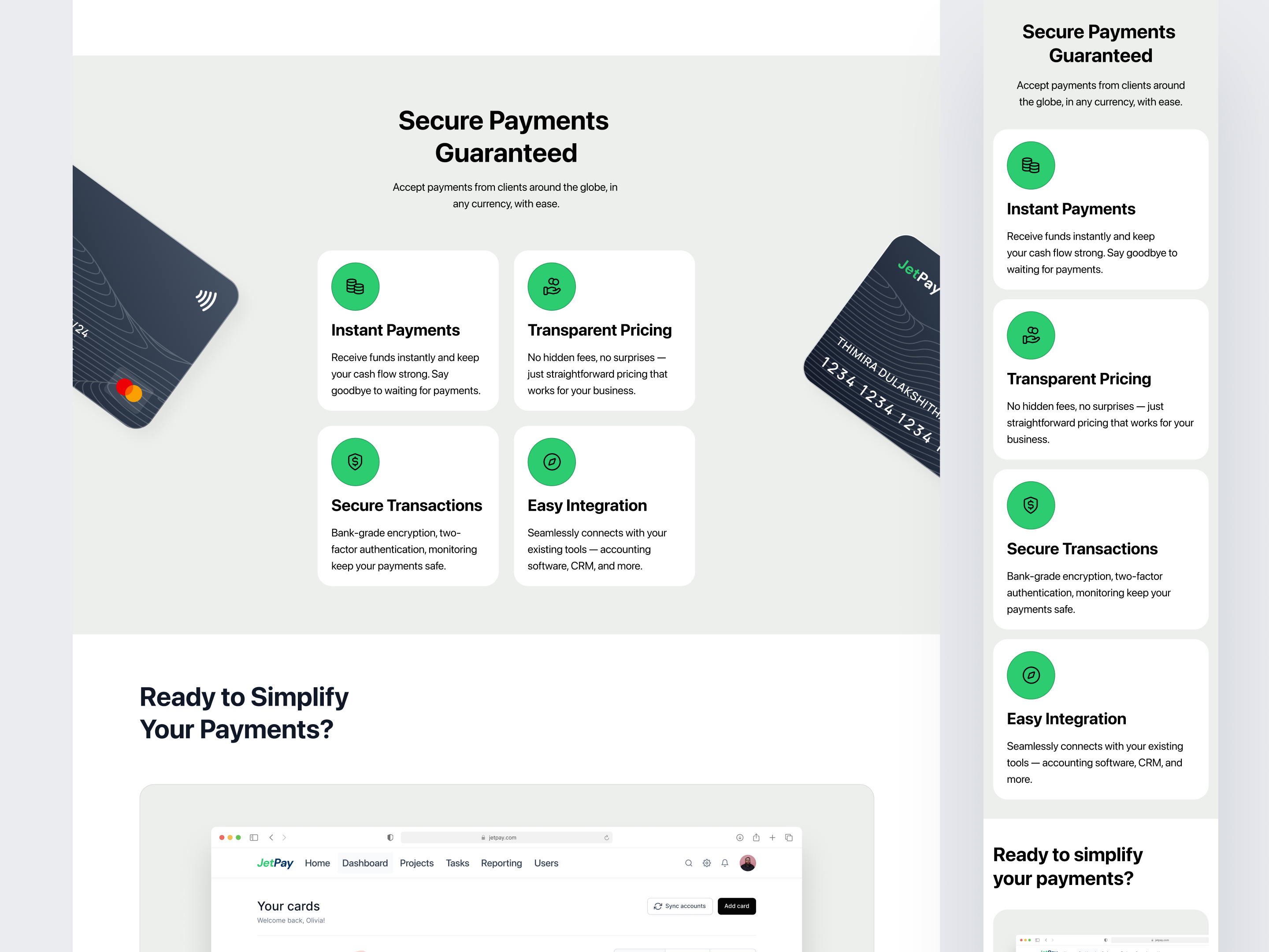 JetPay Landing Page - Redesign by Thimira on Dribbble