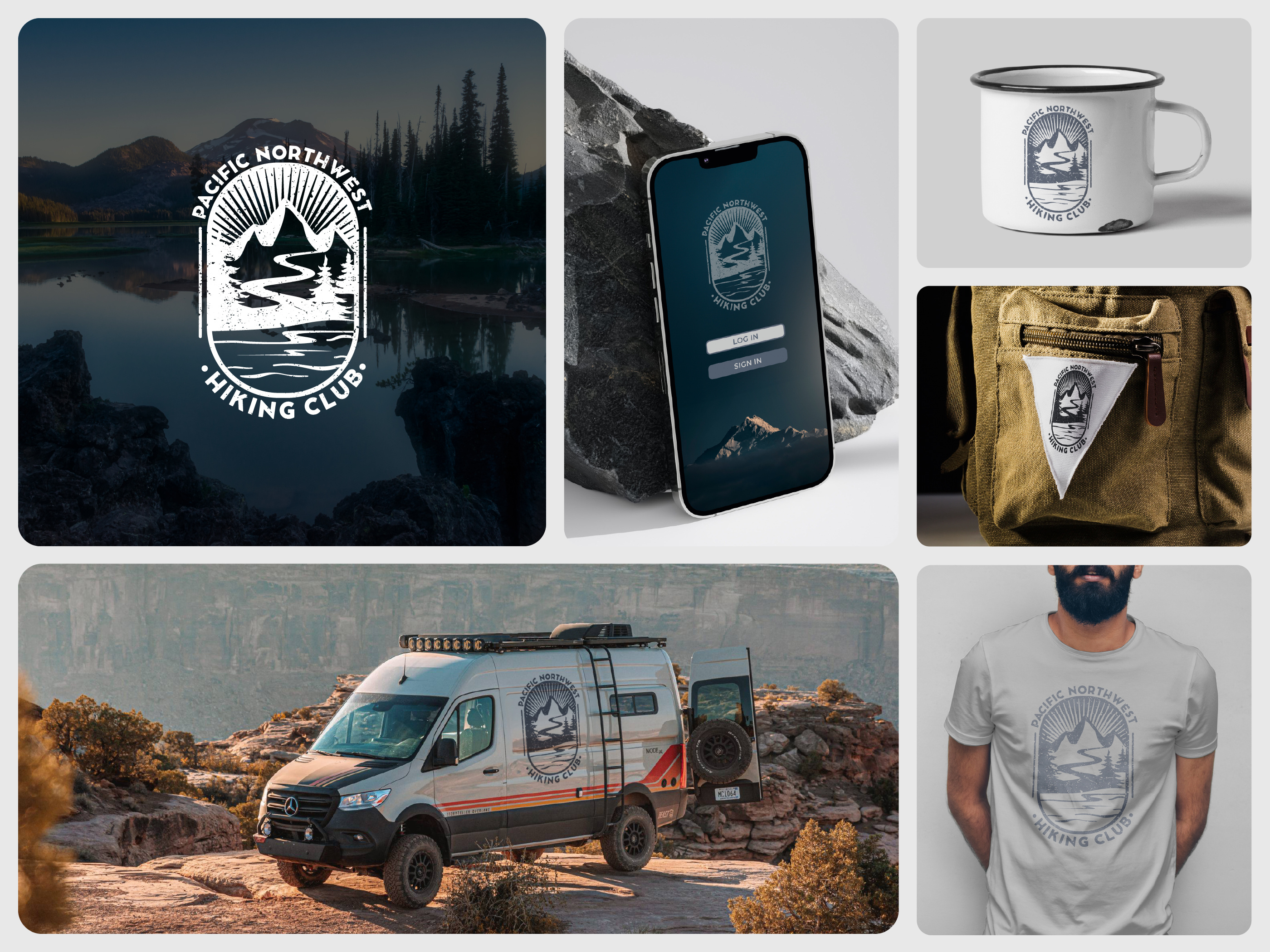 Hiking club logo by Polina March on Dribbble