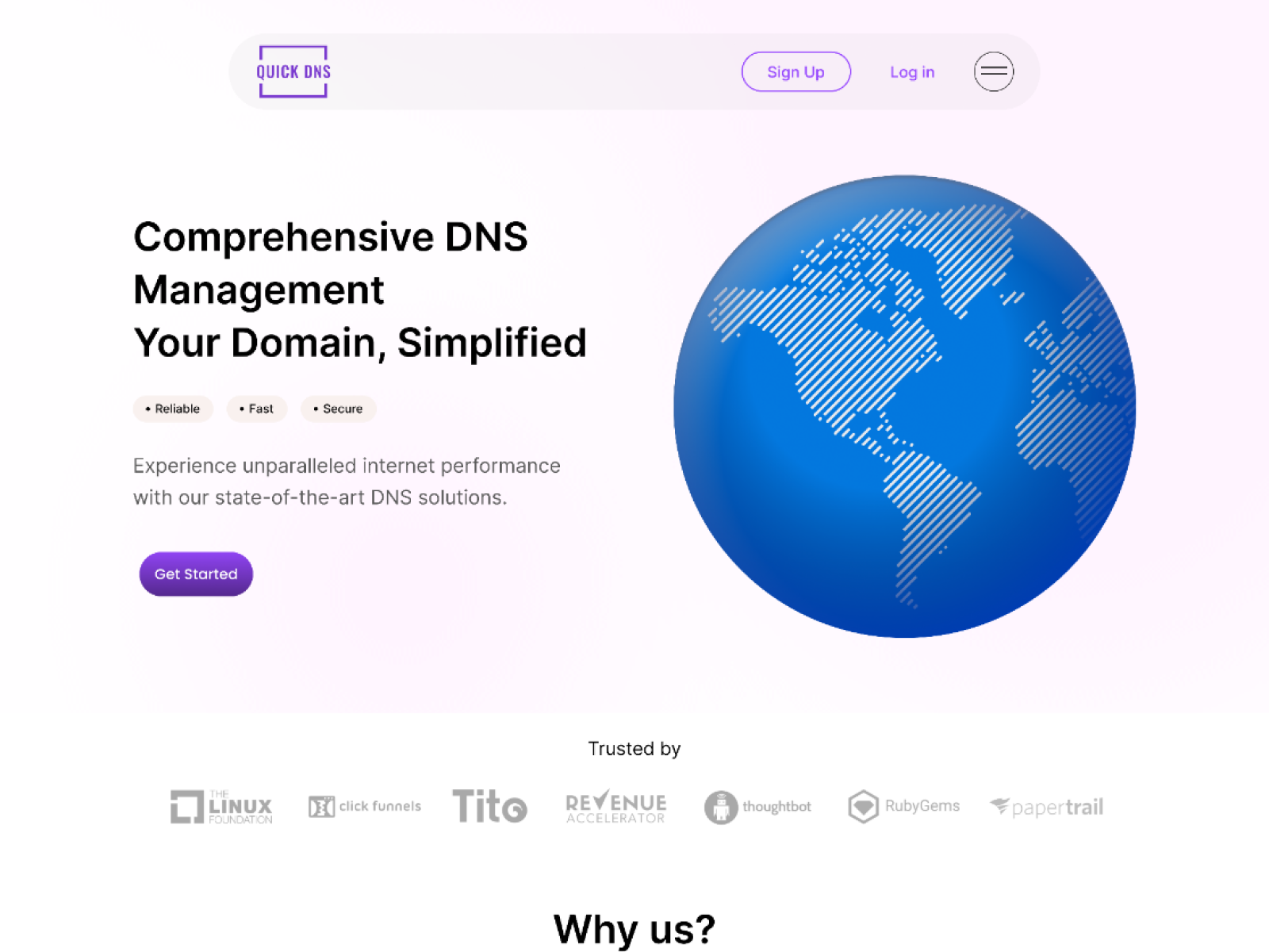 Dns Website Landing Page Design By Balaji Vijayakumar On Dribbble