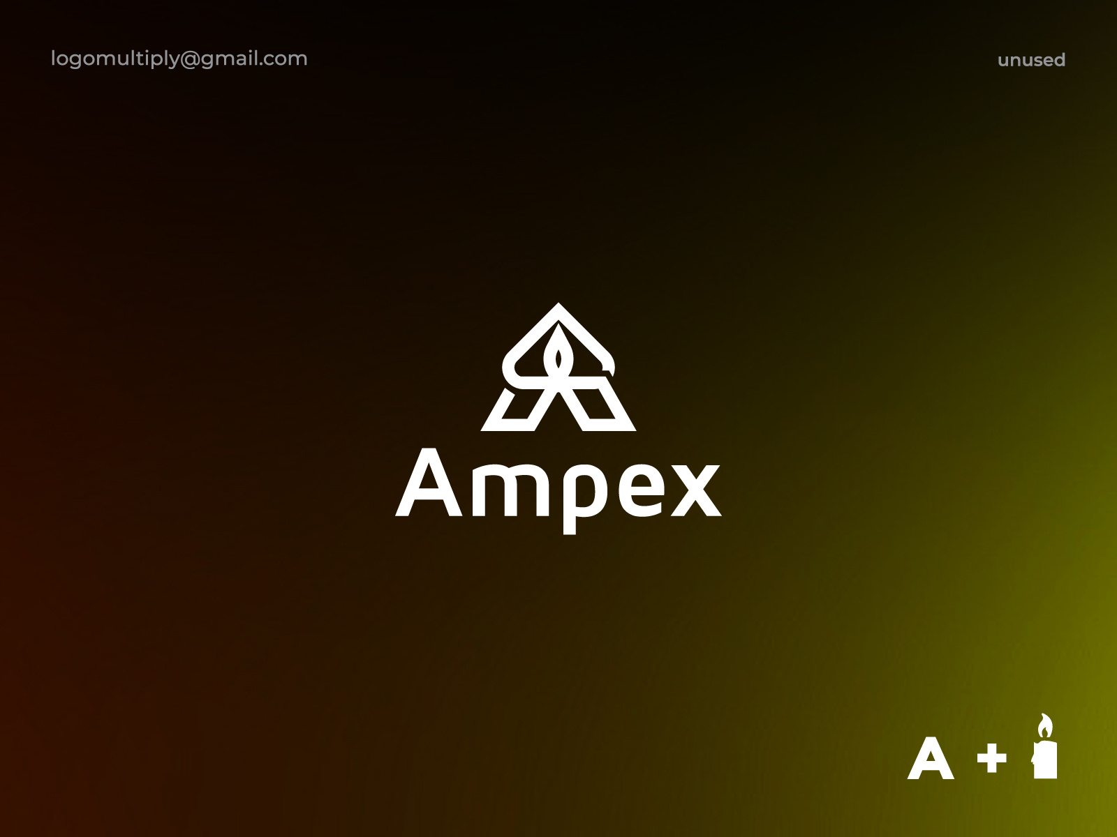 Ampex logo/A letter Candle light logo design by LogoMultiply / logo ...