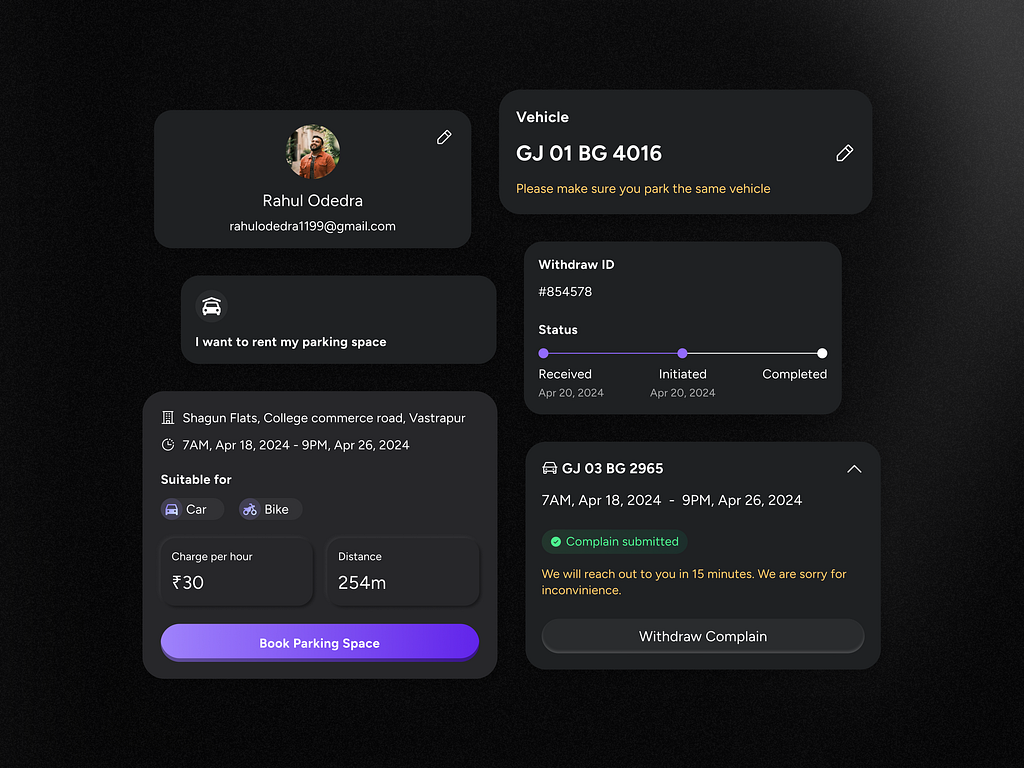 Card UI design by Rahul Odedra on Dribbble