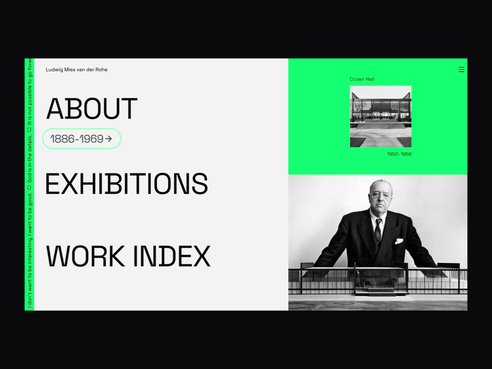 Mies Archive - website design by Joanna Turczyńska on Dribbble