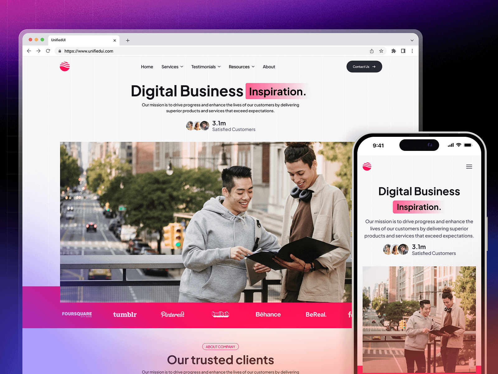 Digital Business — Landing page by UnifiedUI on Dribbble