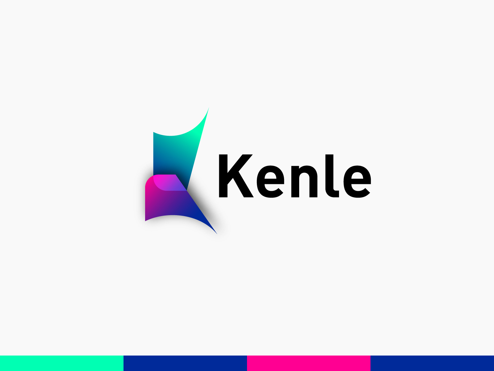 Kenle modern logo design,Gradient logo, Letter logo concept 2024 by Art ...