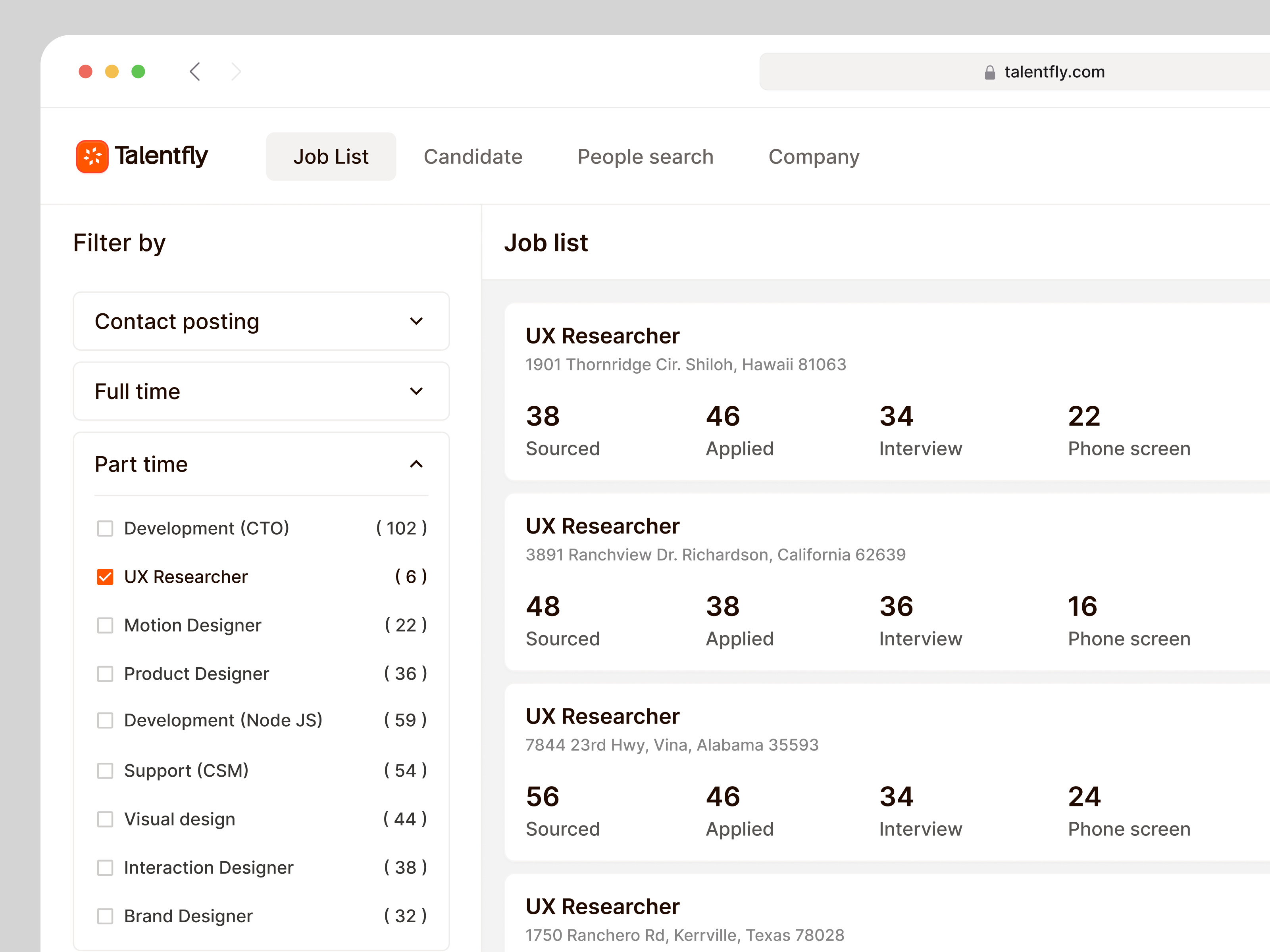 Talentfly - SaaS ATS Job List Dashboard by Shahid Miah UI UX Designer ...