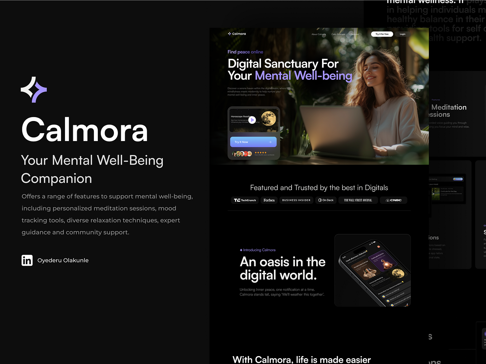 CALMORA by Olakunle Oyederu on Dribbble