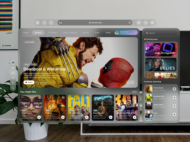 AR/VR User Interface I Streaming platform concept by Oleh Lytvynenko on ...
