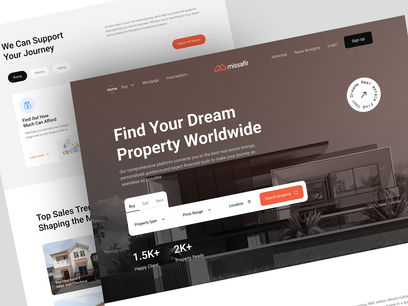 Property Finder Landing Page by Azmir Sheikh on Dribbble