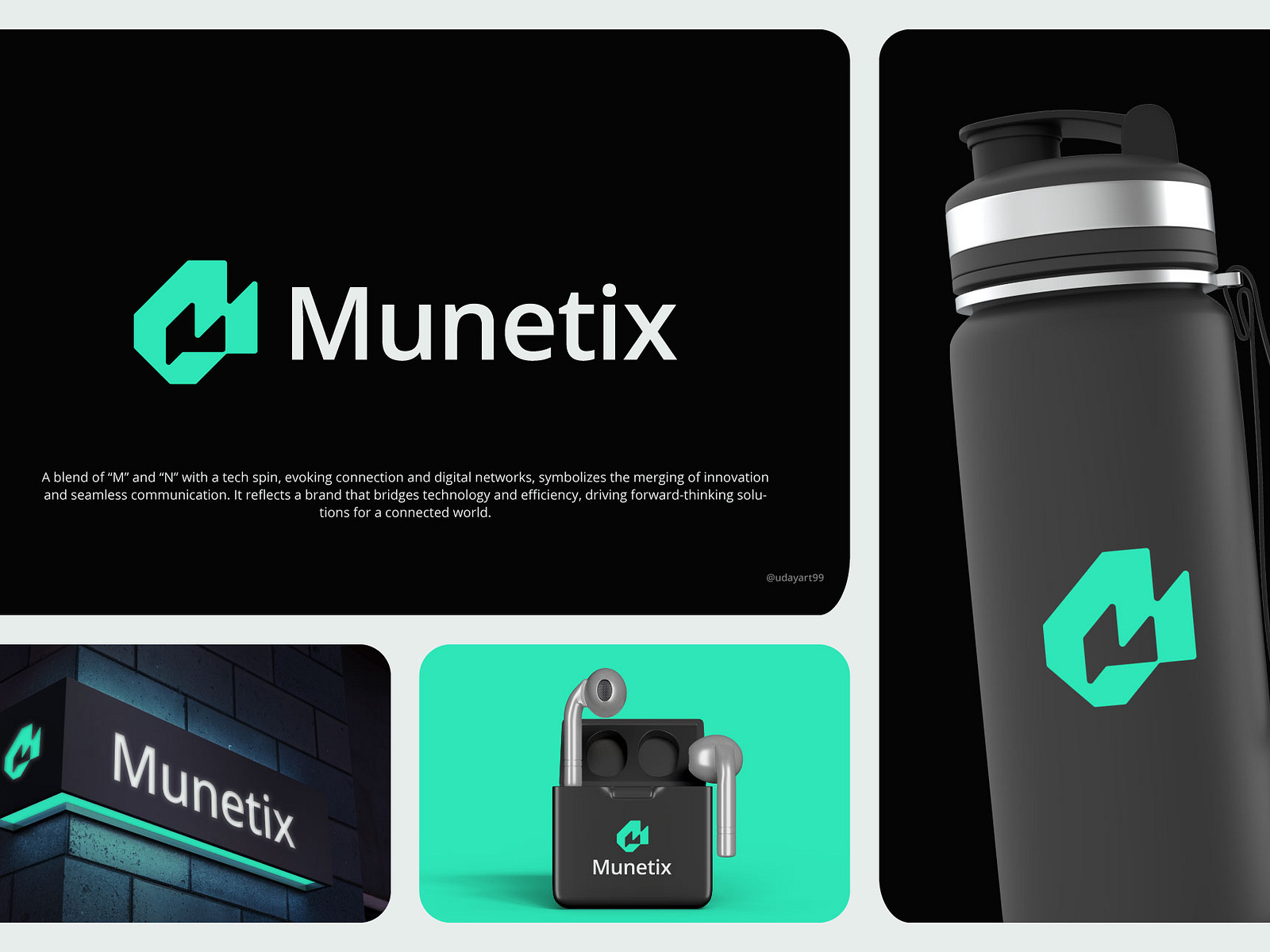 Munetix | Digital | Tech | Brand logo design by Uday Hossain on Dribbble