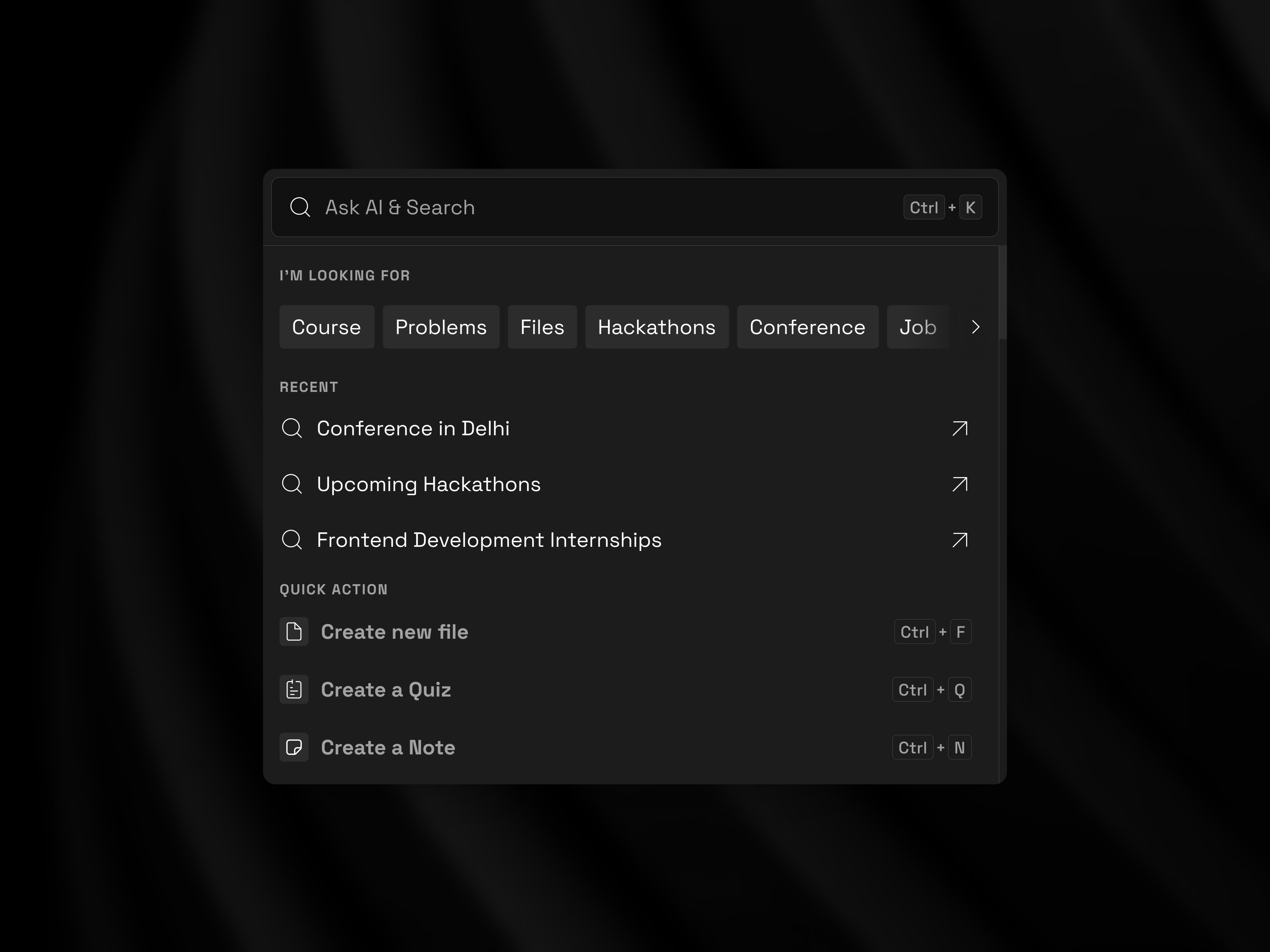 AI Search Section | Stride by Manthan Kumar on Dribbble