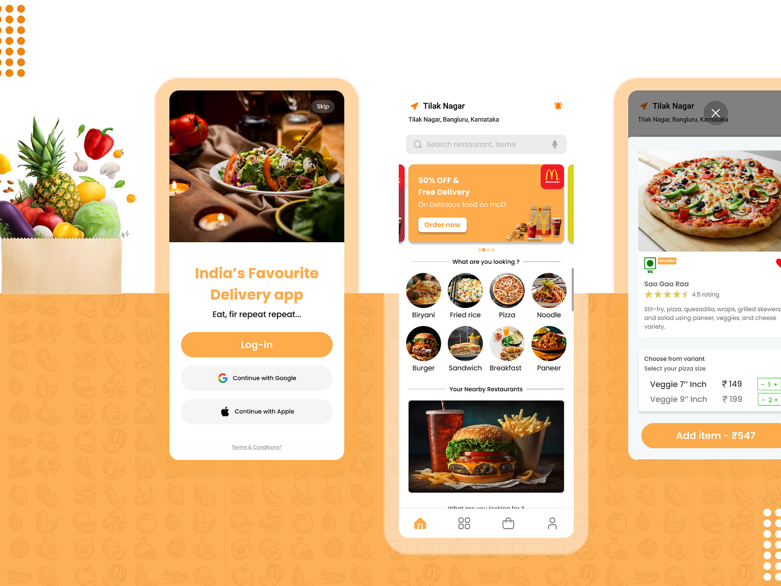 Food Ordering Application by Darshana Jadeja on Dribbble
