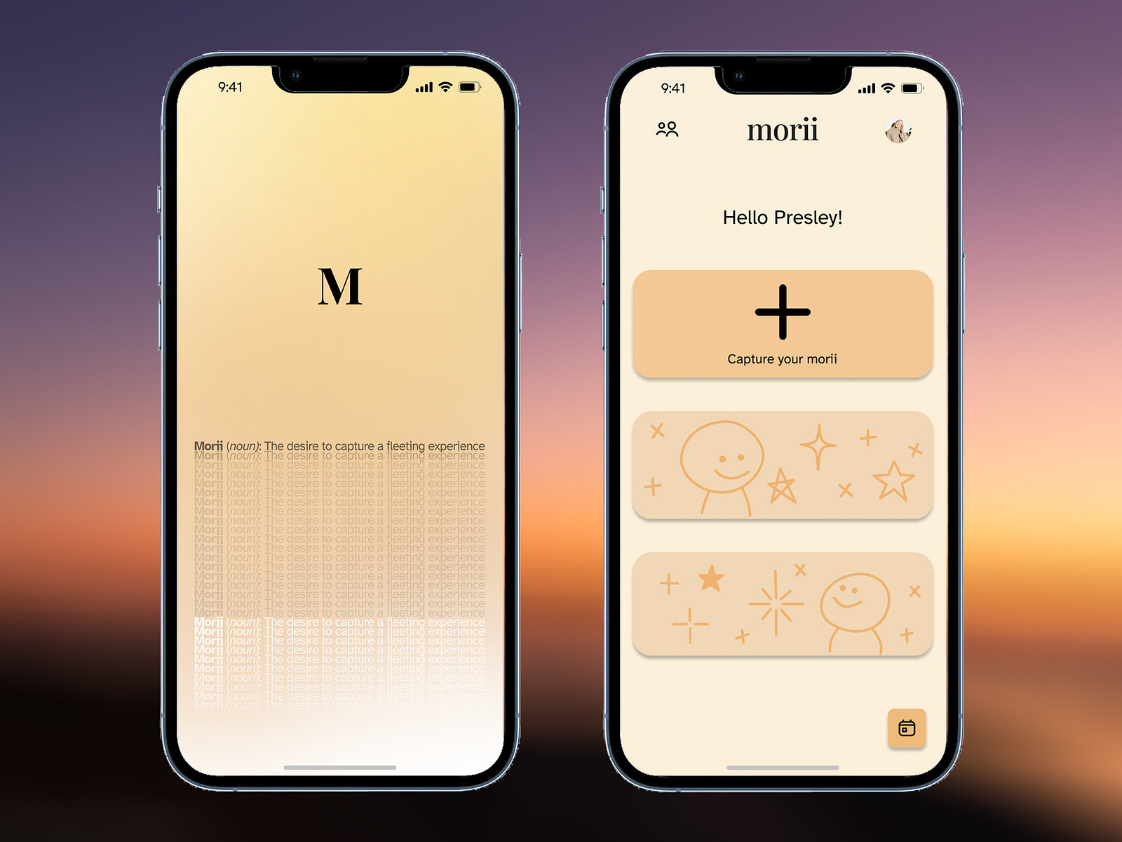 Morii - A gratitude-focused social media app by Dylan Bagwell on Dribbble