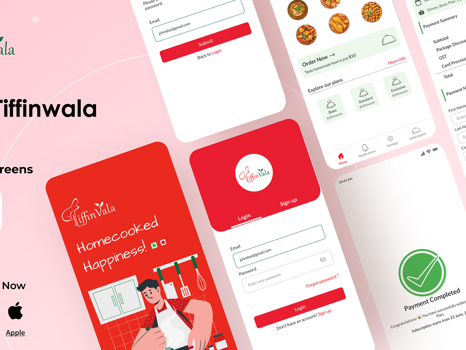 Our Tiffinwala app Design by Rahul Malhotra on Dribbble