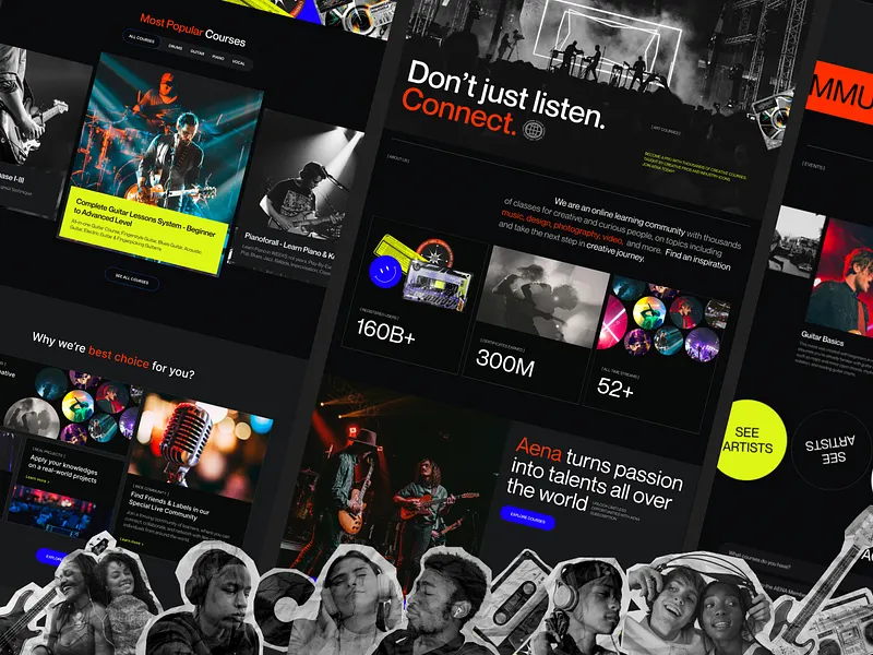 Music Website designs, themes, templates and downloadable graphic ...