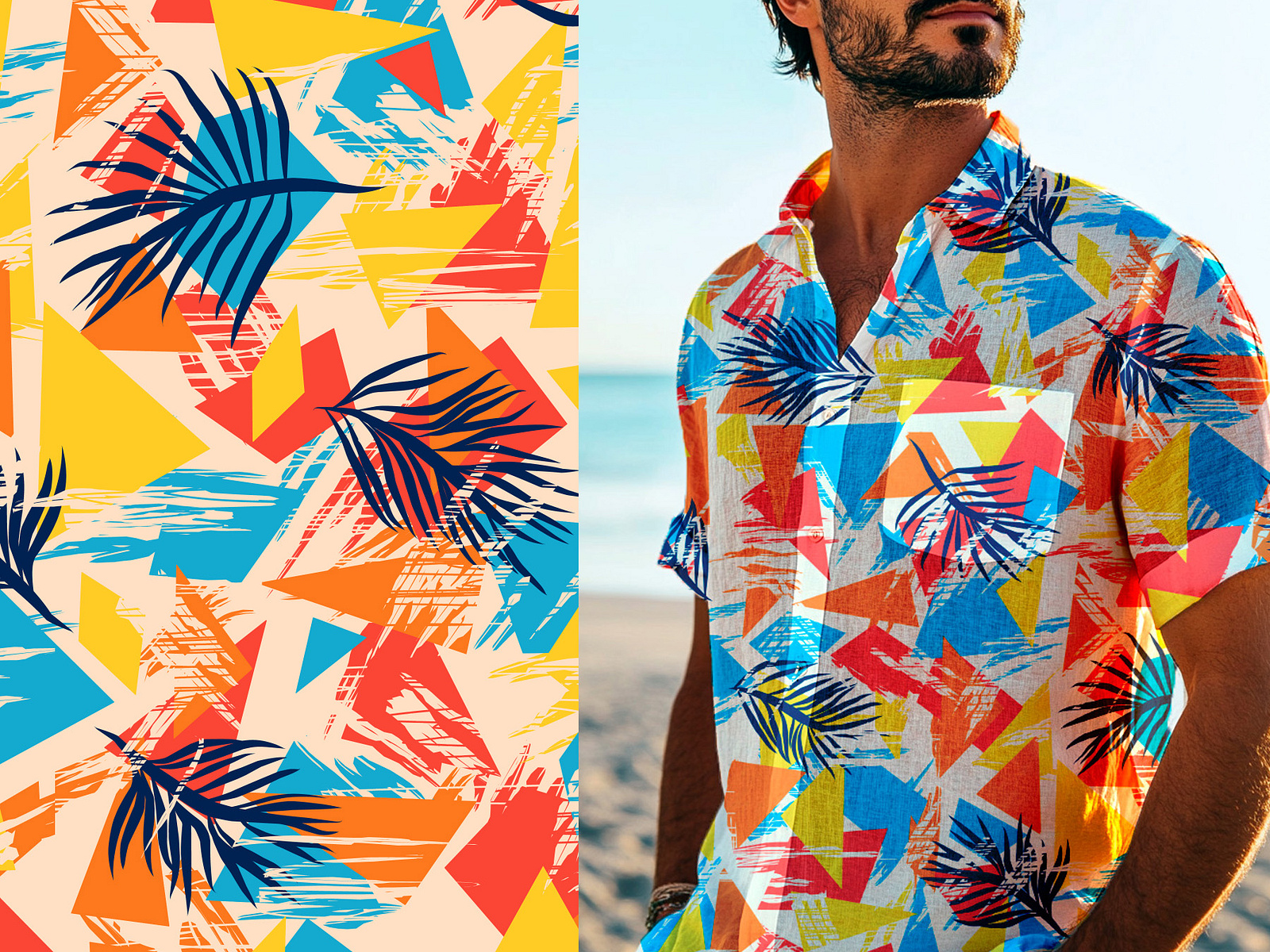 Vibrant Palm Geometry Splash by Argunika on Dribbble