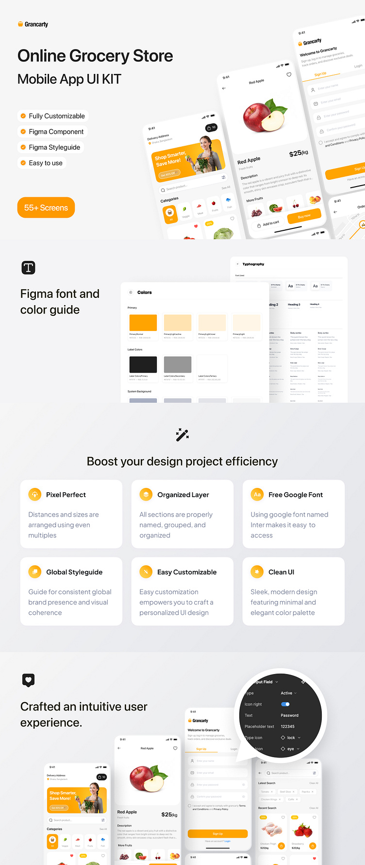 Grancarty - Grocery Store Mobile App UI Kit by Lokanaka for UI8 on Dribbble Grancarty - Grocery Store Mobile App UI Kit by Lokanaka for UI8 on Dribbble