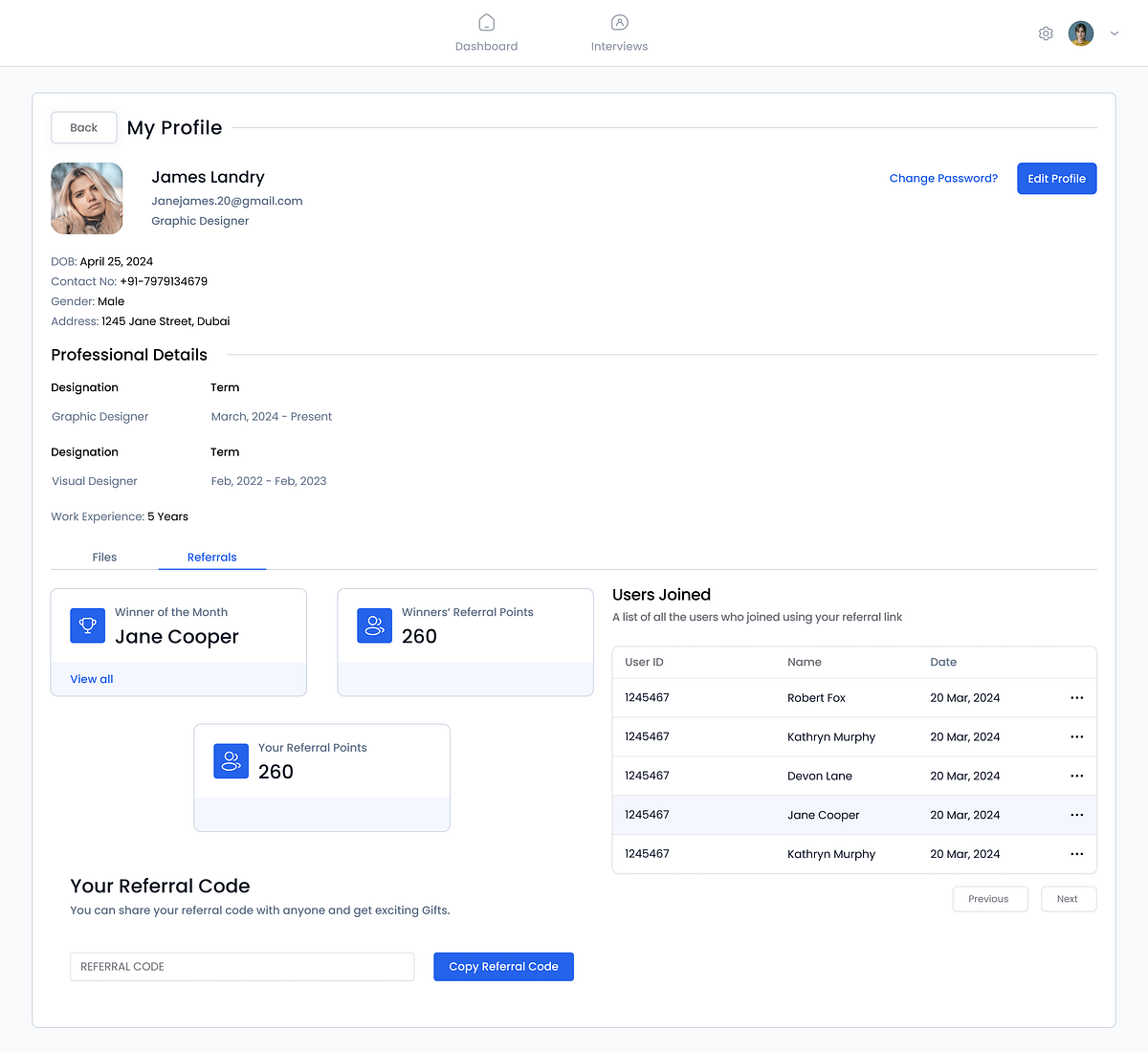 Job Profile by Craxinno Technologies Private Limited. on Dribbble