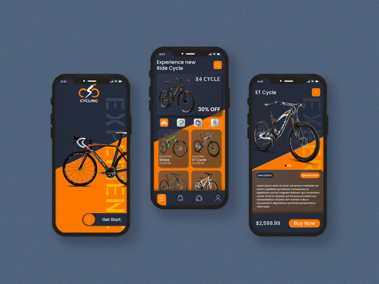 Cycling🚲 - Bicycle Mobile App Ui design by Jarviz Lab || UI/UX Design ...
