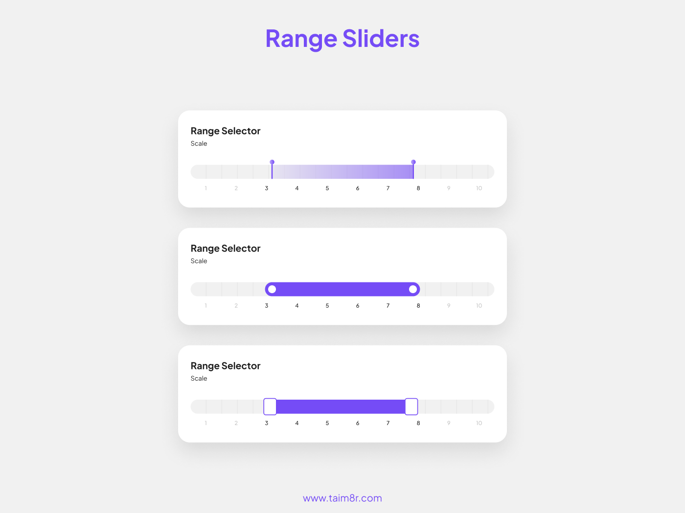 Range Sliders UI by Taimour Sohail on Dribbble