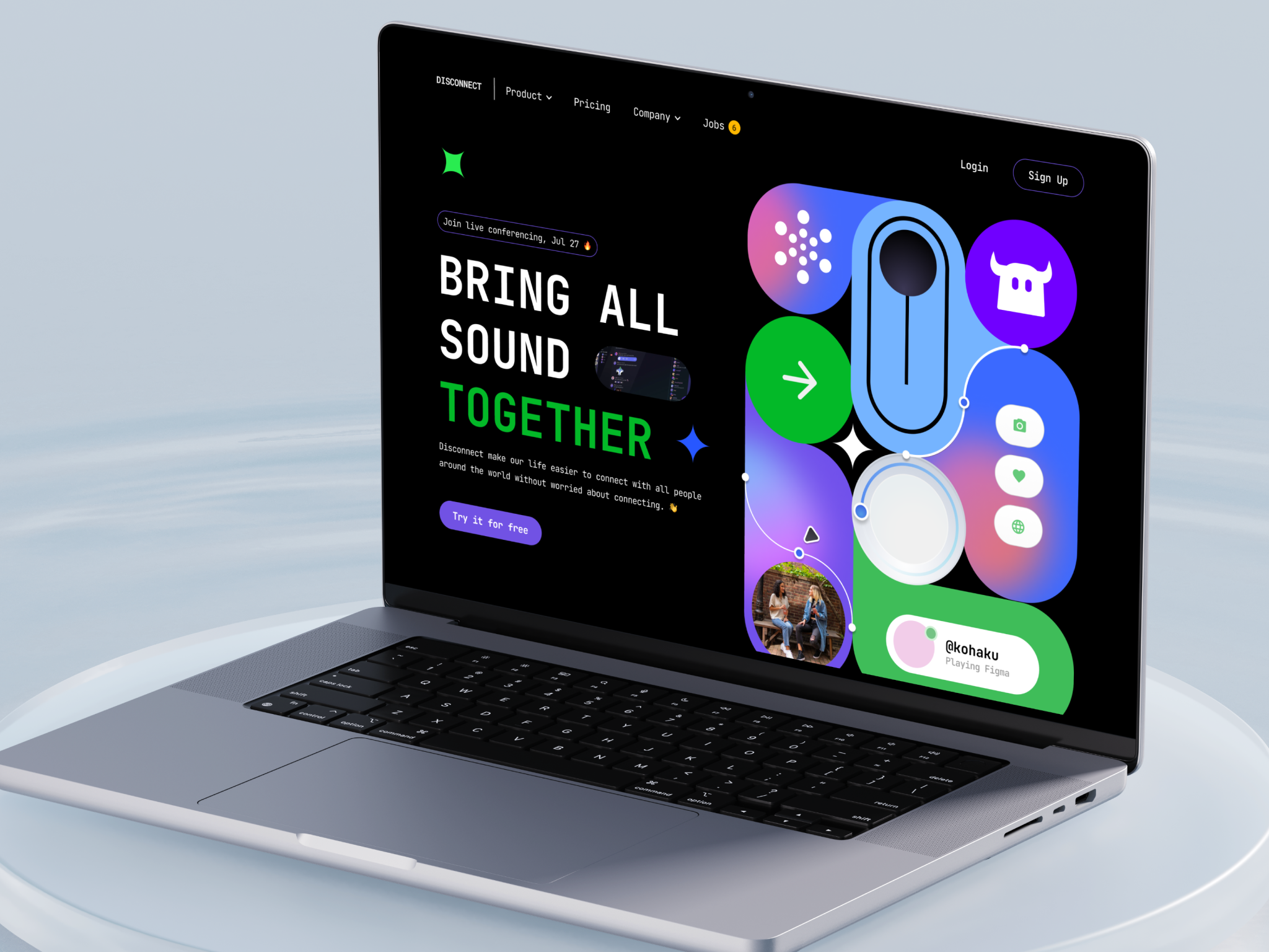 Disconnect - Hero Section Conference App by Adi Nugraha Putra for The ...