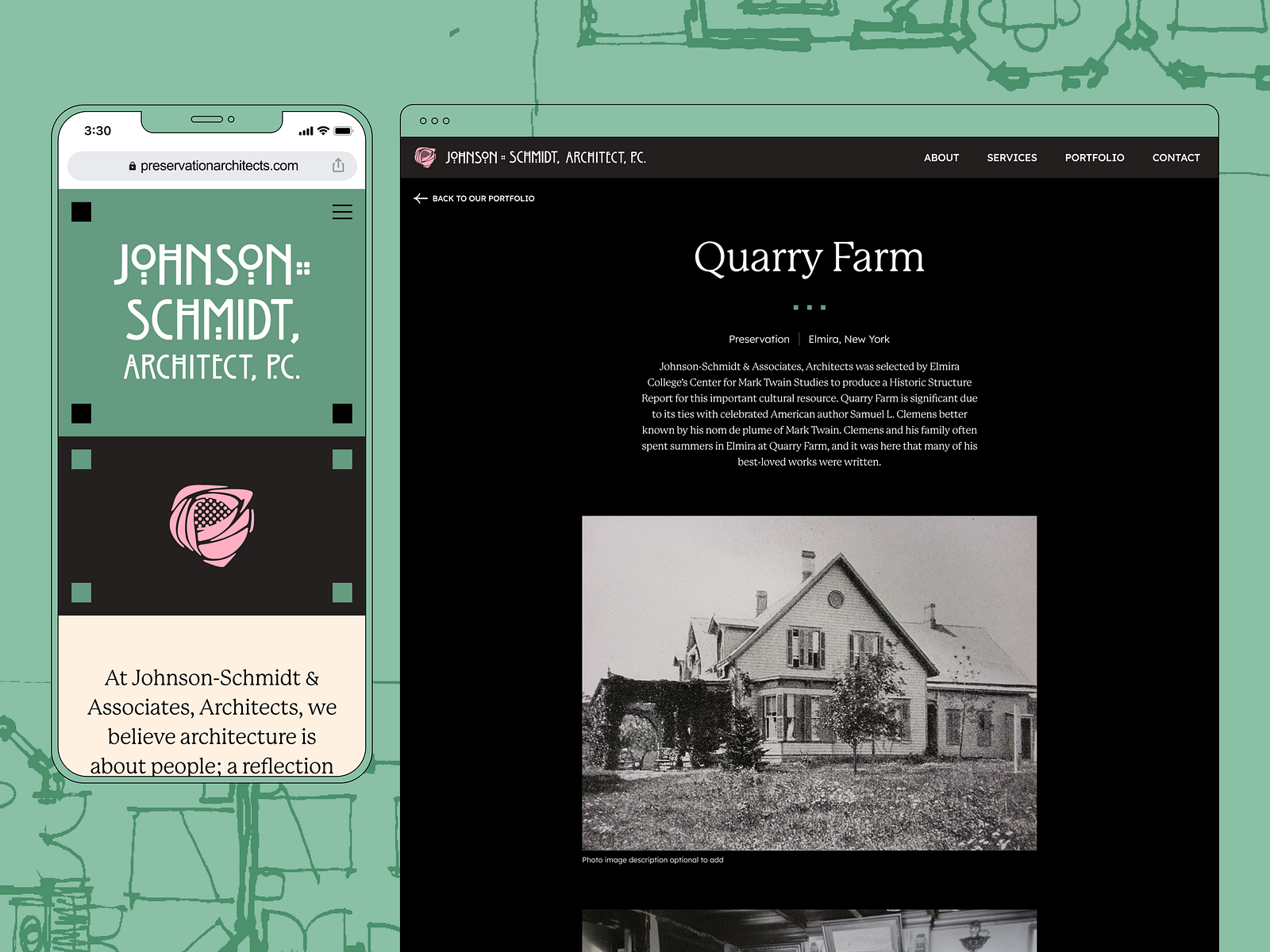 Johnson–Schmidt Architects portfolio redesign by Leah Schmidt on Dribbble
