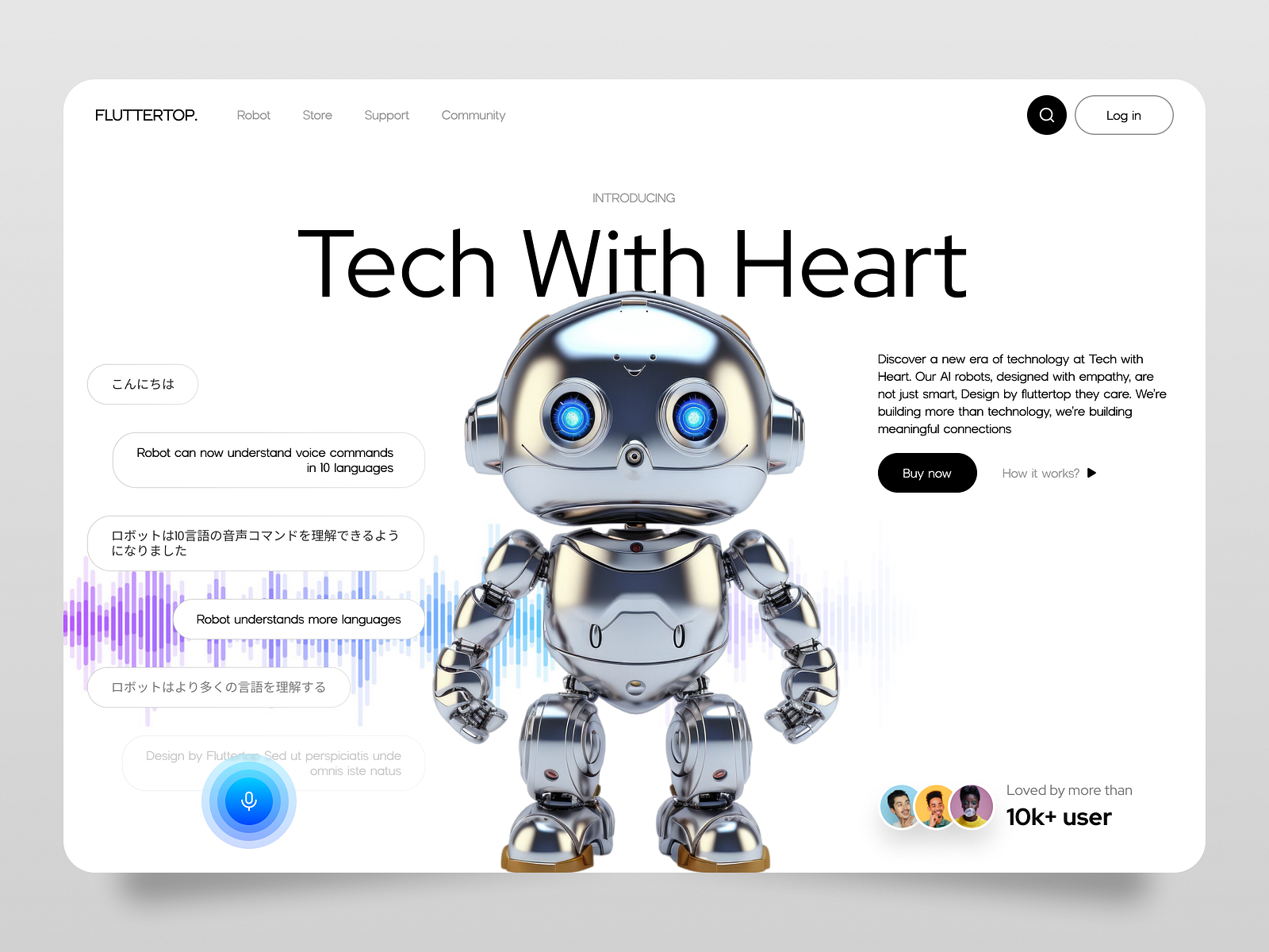 AI Robots Website Design by Rishabh Rai for Fluttertop UIUX Studio on ...