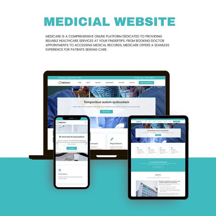 Medical Website UI/UX Design Template by Samra Rafique on Dribbble
