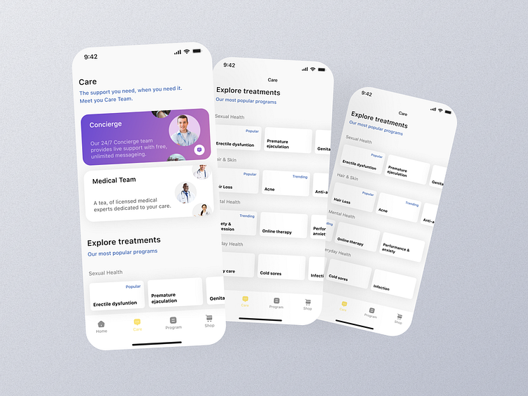 Explore Treatment Mobile App Ui by UI Ants on Dribbble