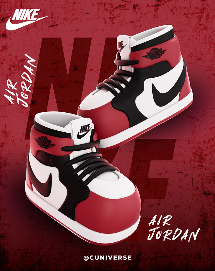 Stepping Up: 3D Nike Air Jordan Sneaker Design By Cuniverse by ...
