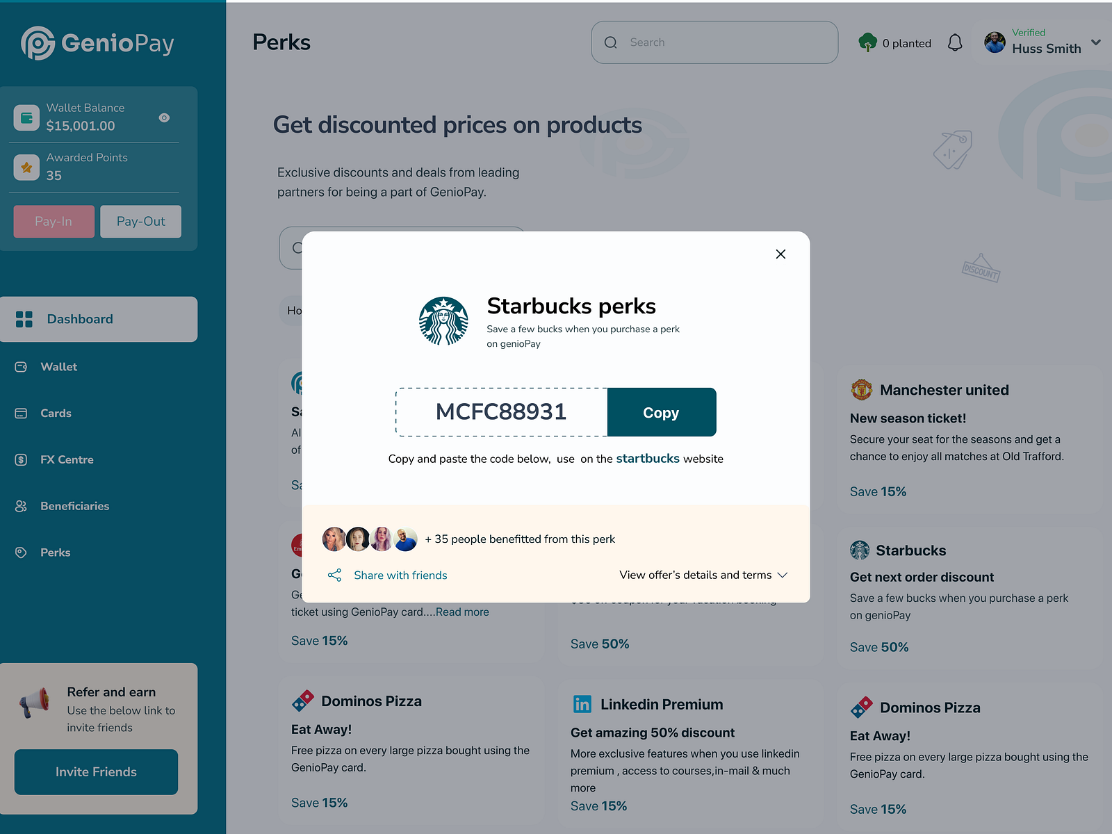 Perks and Benefits Page by Peter Rock on Dribbble