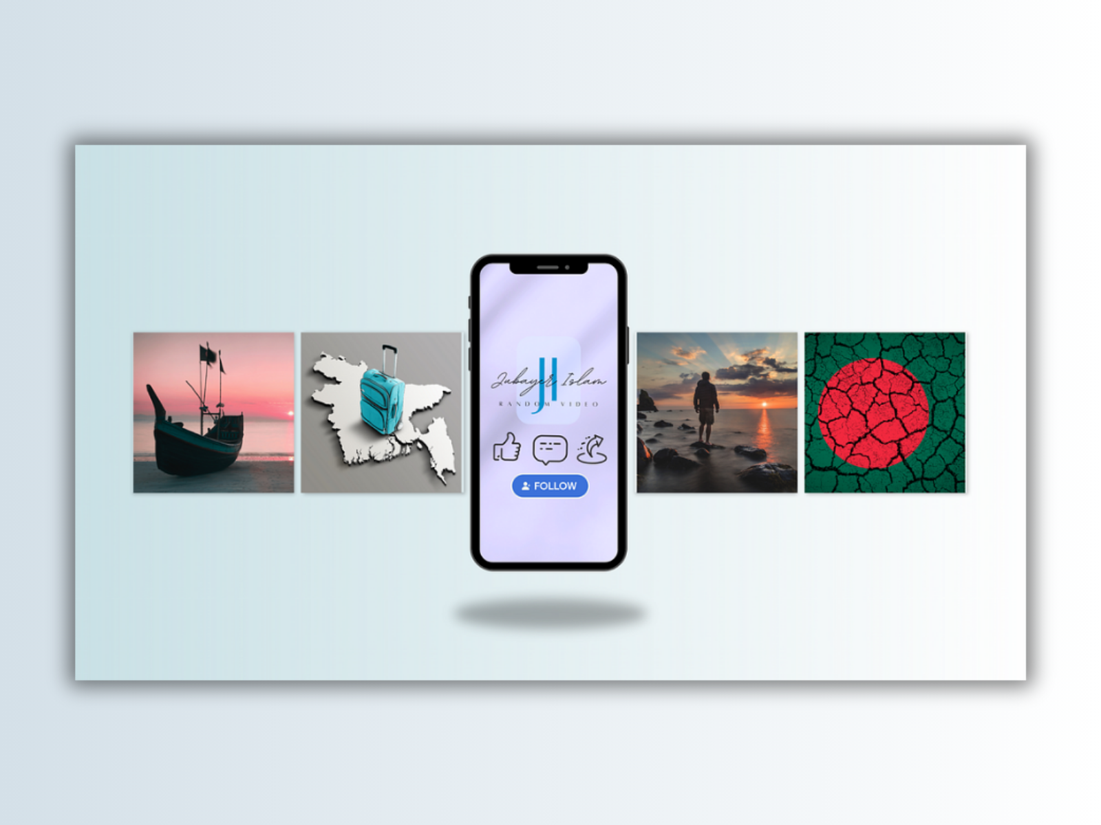 Facebook/ Instagram cover photo by Jubayer Islam on Dribbble