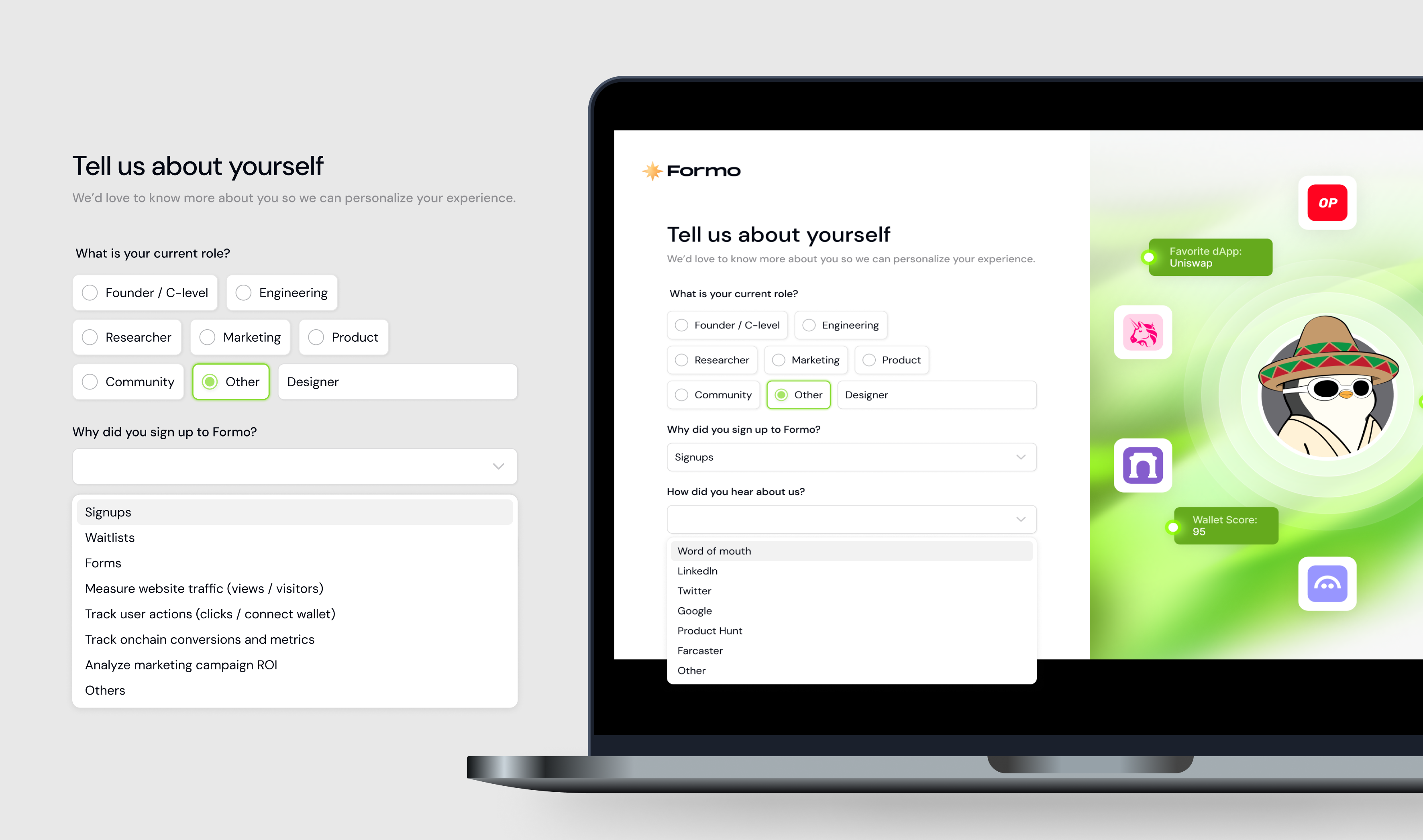 Formo Onboarding - Web3 Form Builder by Vy Pham on Dribbble
